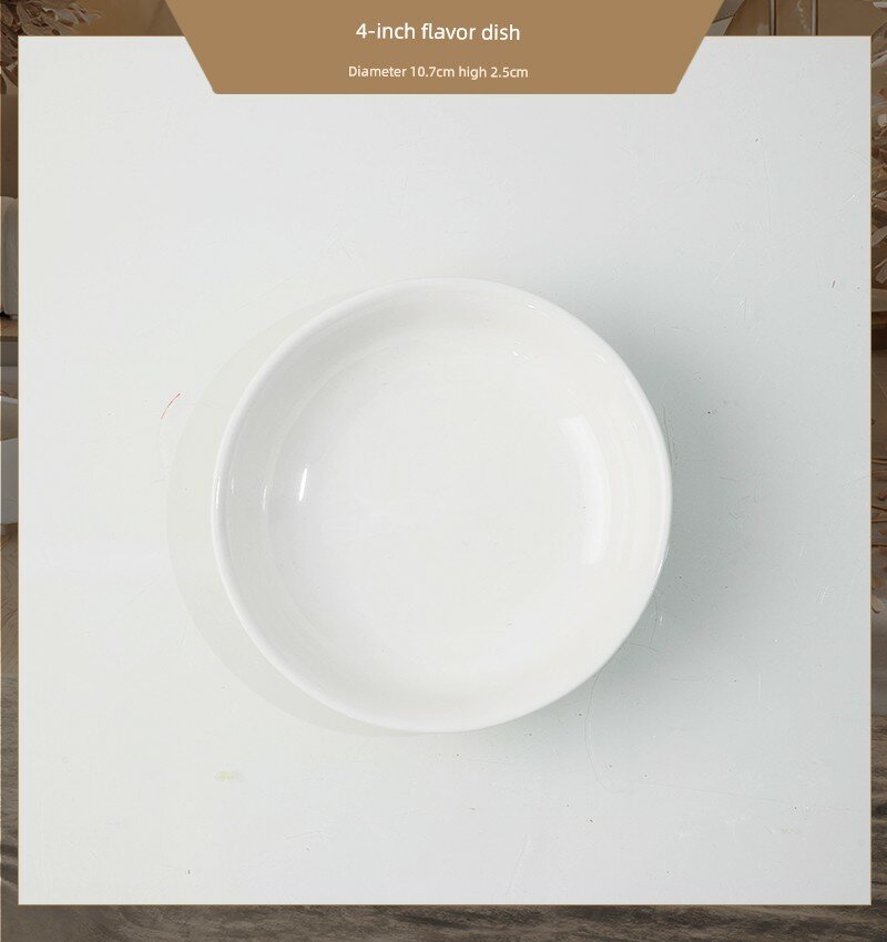 Керамическая соусовая тарелка 4 дюйма с высокотемпературной подглазурной росписью, керамическая посуда для соусов