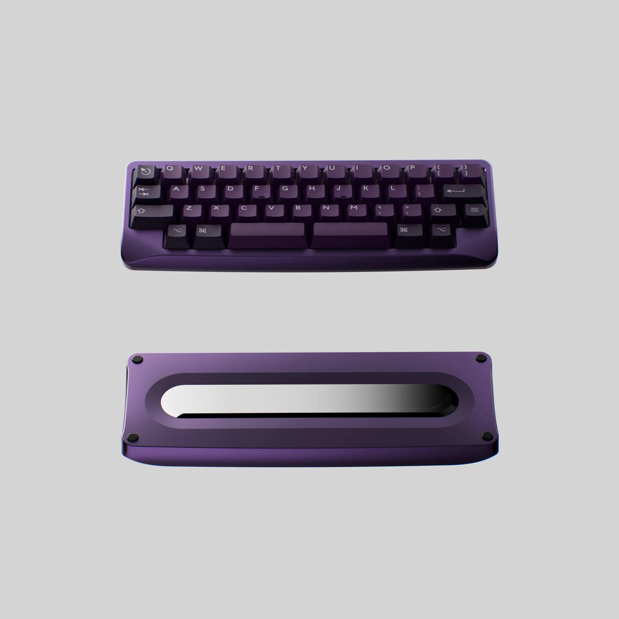KBDfans Agar Mini Purple Hotswap Механическая Клавиатура с Alu Plate