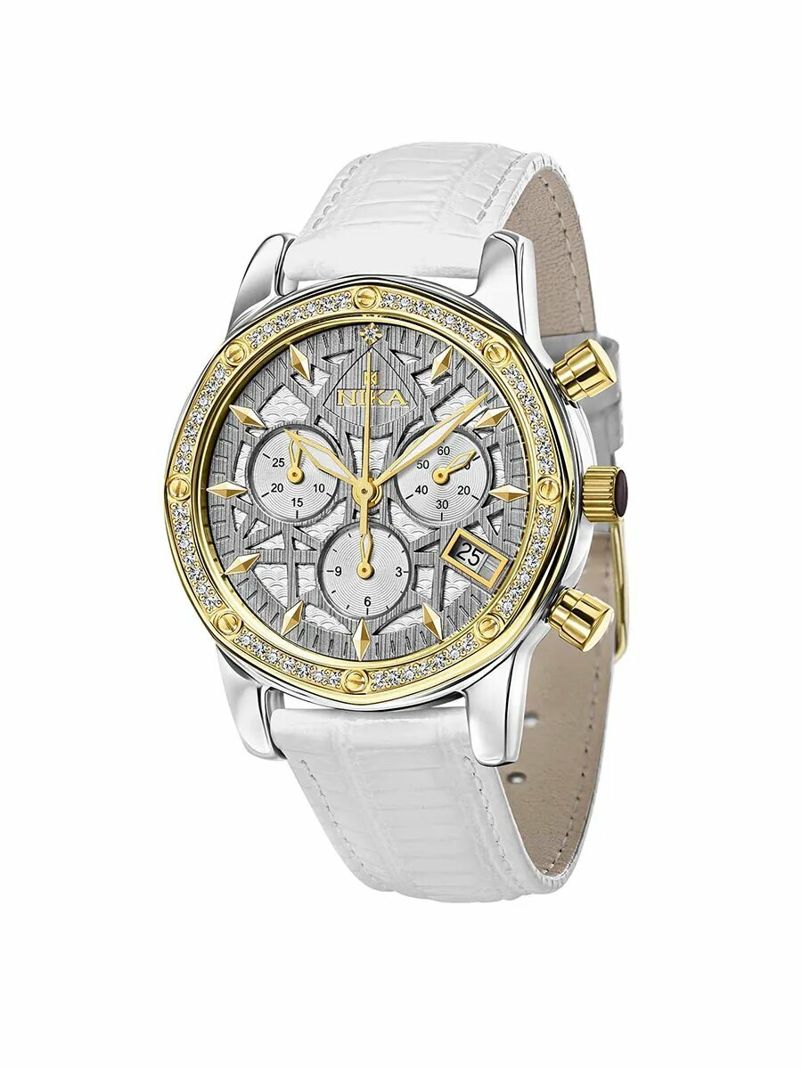 Наручные часы Ego, золото + серебро, фианит