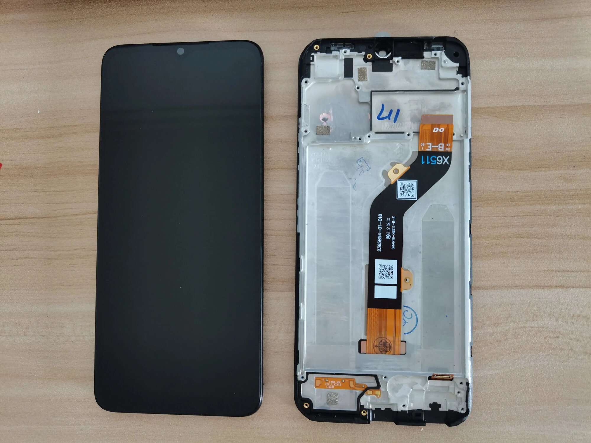 ЖК-дисплей 6,6 дюйма для Infinix Smart 6, сенсорный экран, дигитайзер для Infinix Smart 6 X6511, ЖК-дисплей с рамкой, замена, ремонт With Frame