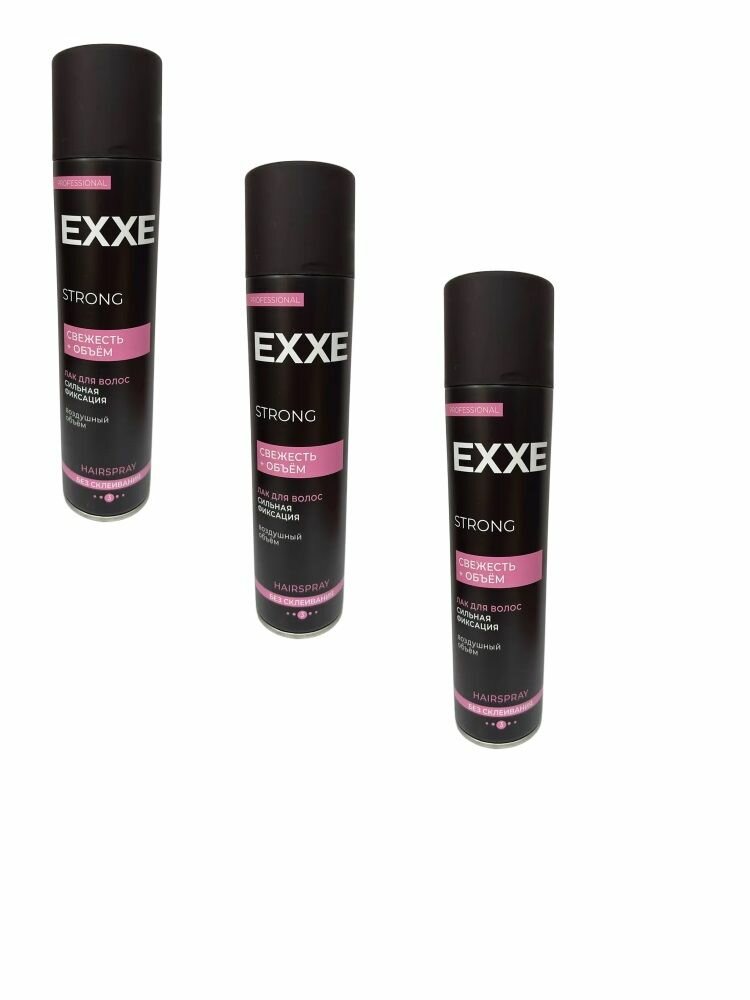 Лак для волос Exxe Strong сильная фиксация, 300 мл, 3 шт.