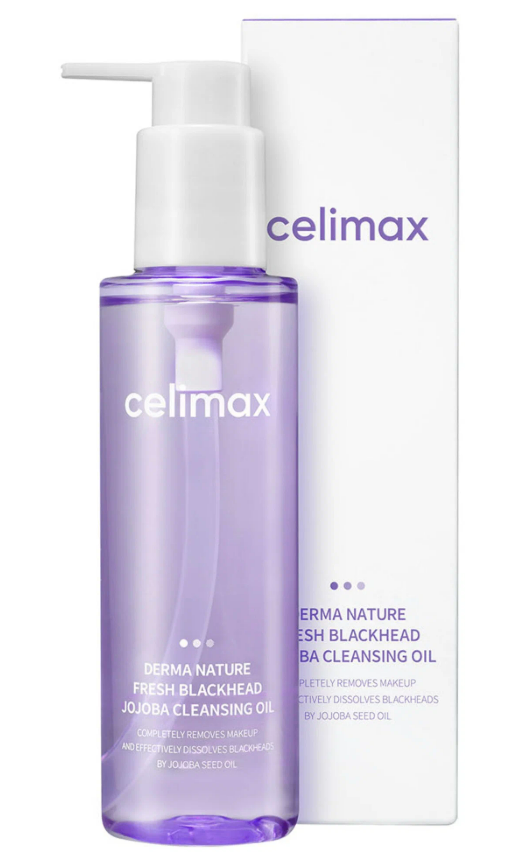 Легкое гидрофильное масло для работы с черными точками Celimax Derma Nature Fresh Blackhead Jojoba Cleansing Oil, 150 млl