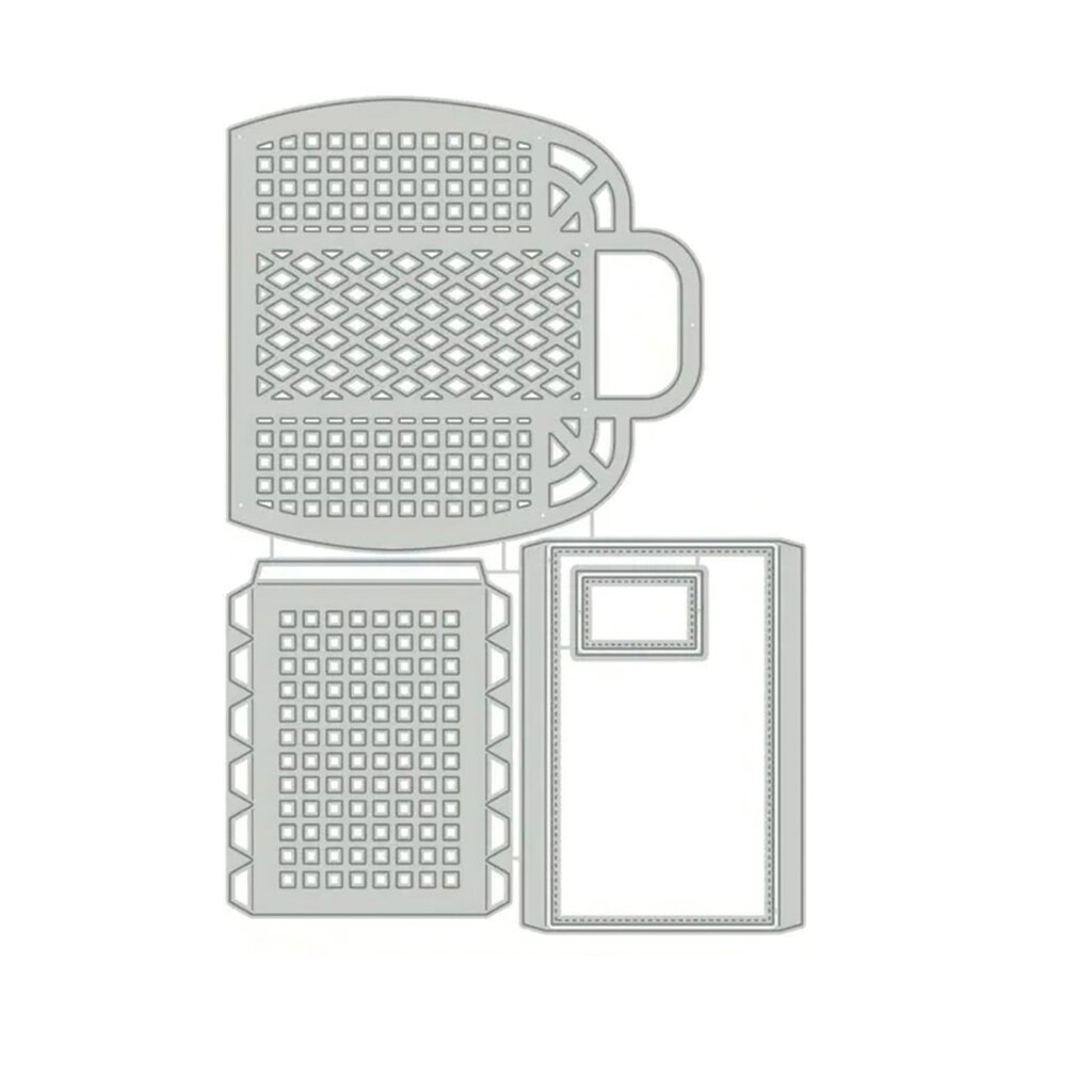 Трафареты для вырезания корзин с бантом из углеродистой стали для скрапбукинга и оформления упаковки