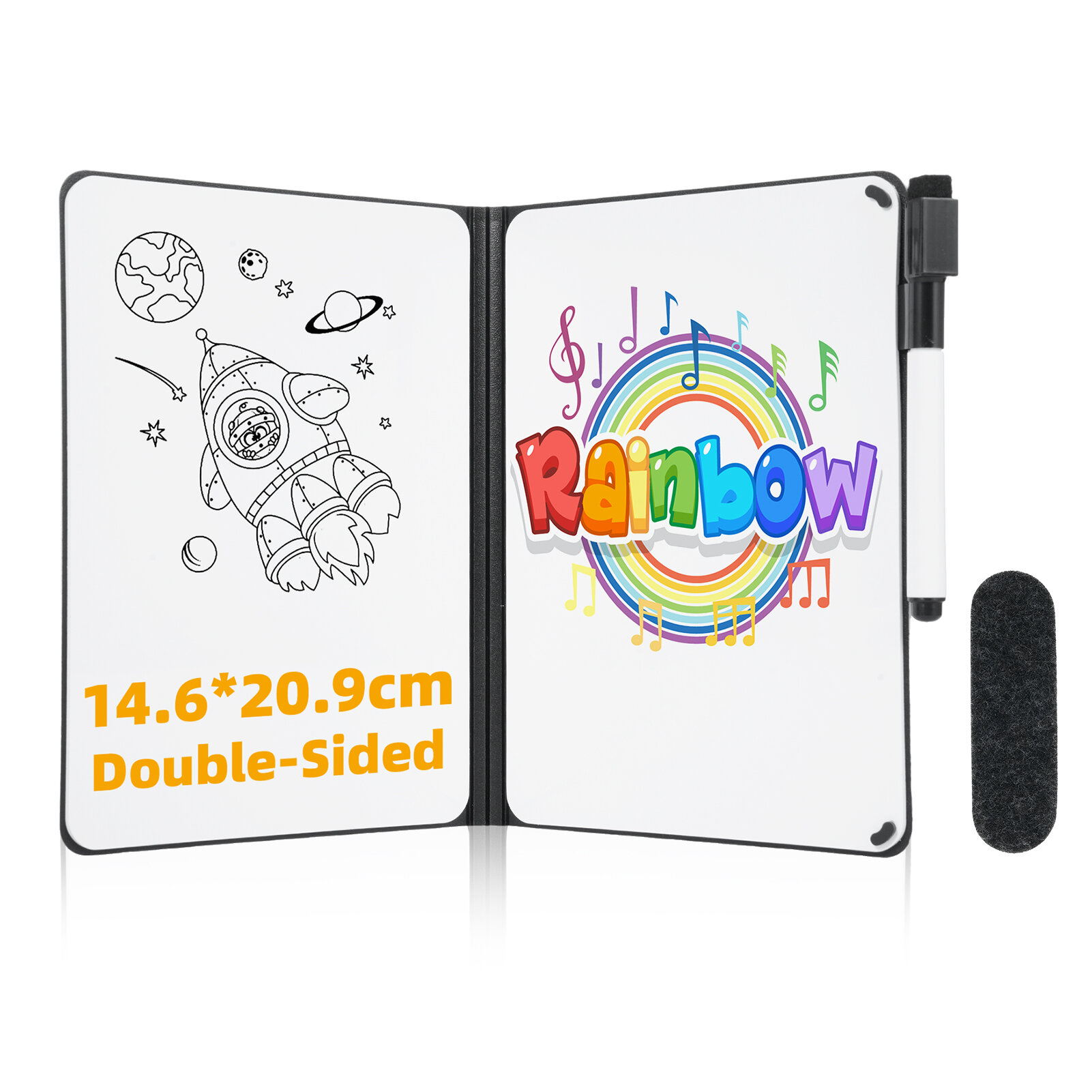 Double Sided Dry Erase Boards A5 Whiteboard Portable Writing Board with Marker & Foam Eraser For Students Home School Education Office Meeting