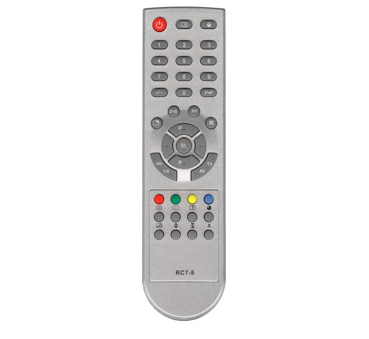 Пульт Huayu RC7-8, для телевизора, Horizont, цвет серебристый, ИК-сигнал