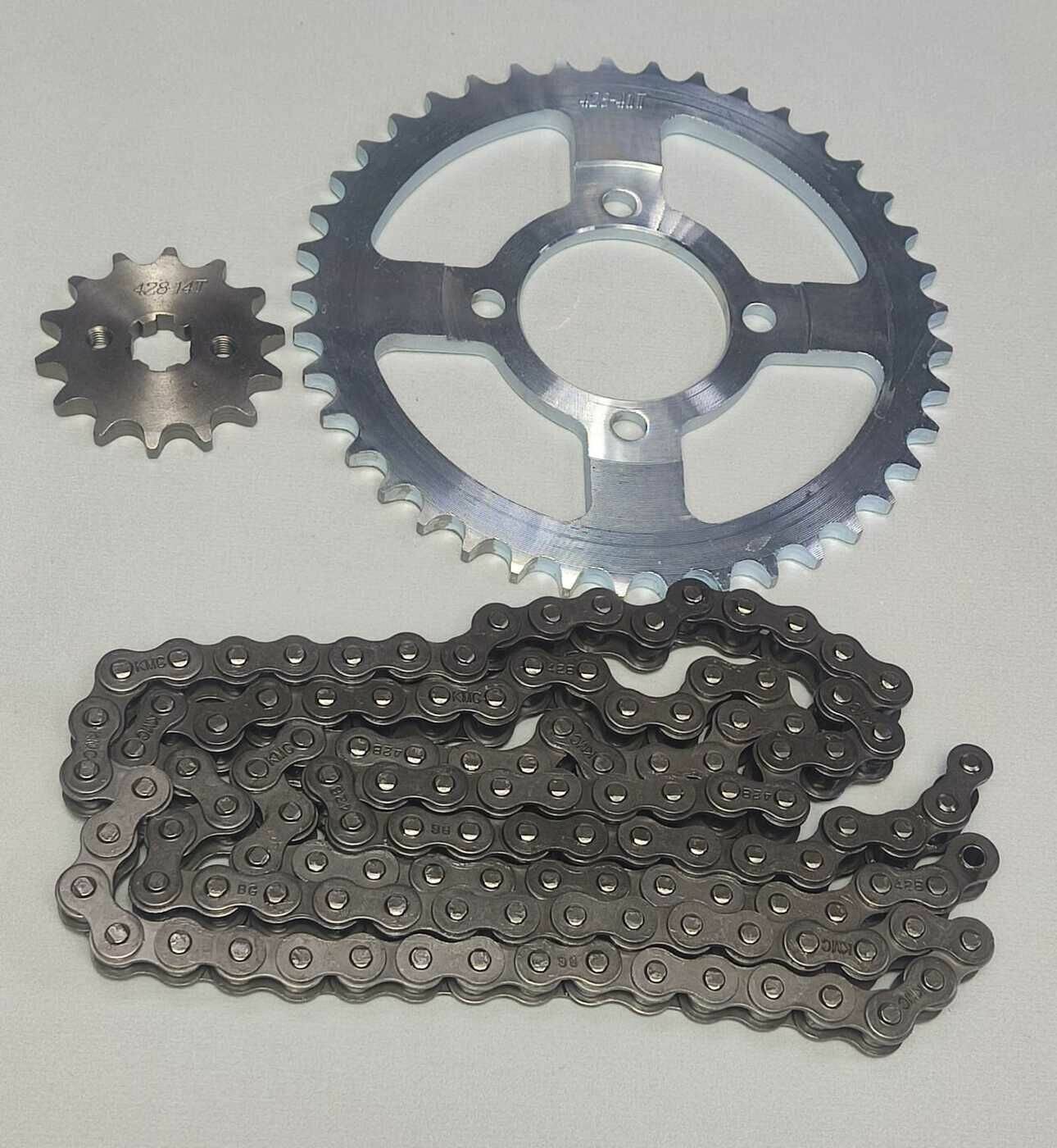 Комплект (приводная цепь+звезды) 428-120L/428-14/428-41 KMC Альфа/дельта