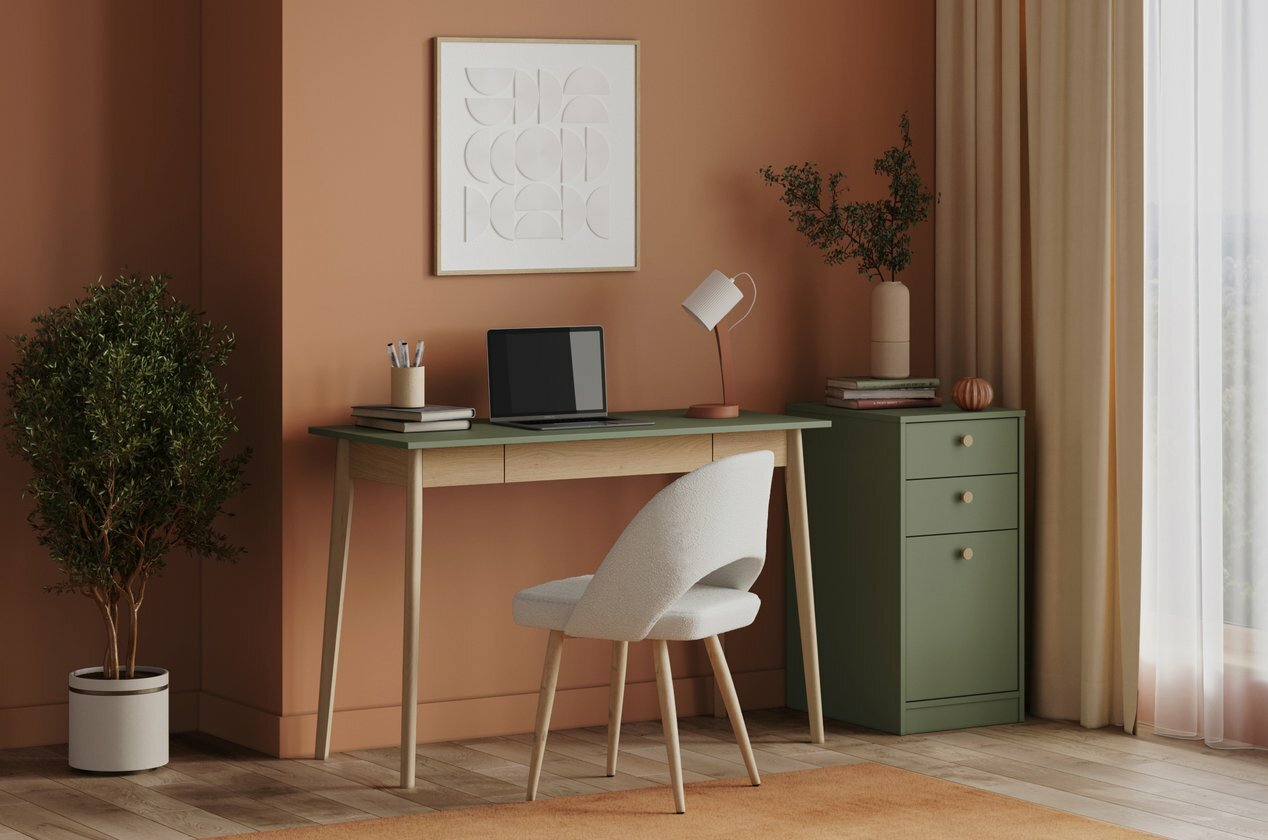 Письменный стол с ящиками Divan.ru Торвалль-3 Оливковый Дуб, 120х52х91 см, оливковый