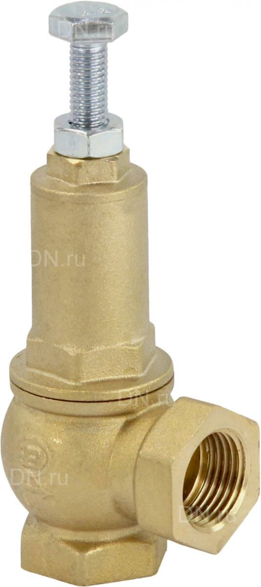 Клапан предохранительный Benarmo угловой, латунь, Ду65x65, ВР, Рср3, Рн1-16 129-9343