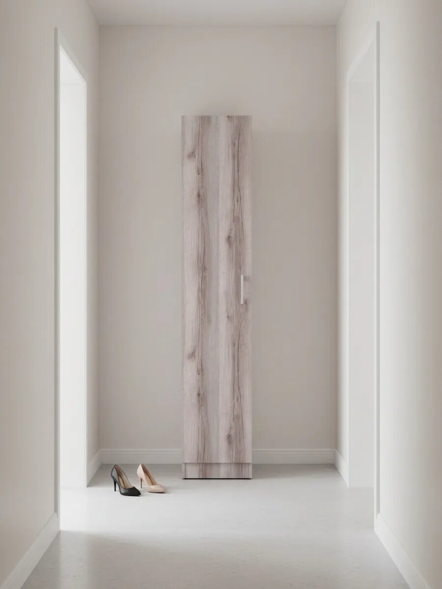 Деревянный шкаф пенал FRESTER распашной с полками для одежды, от производителя