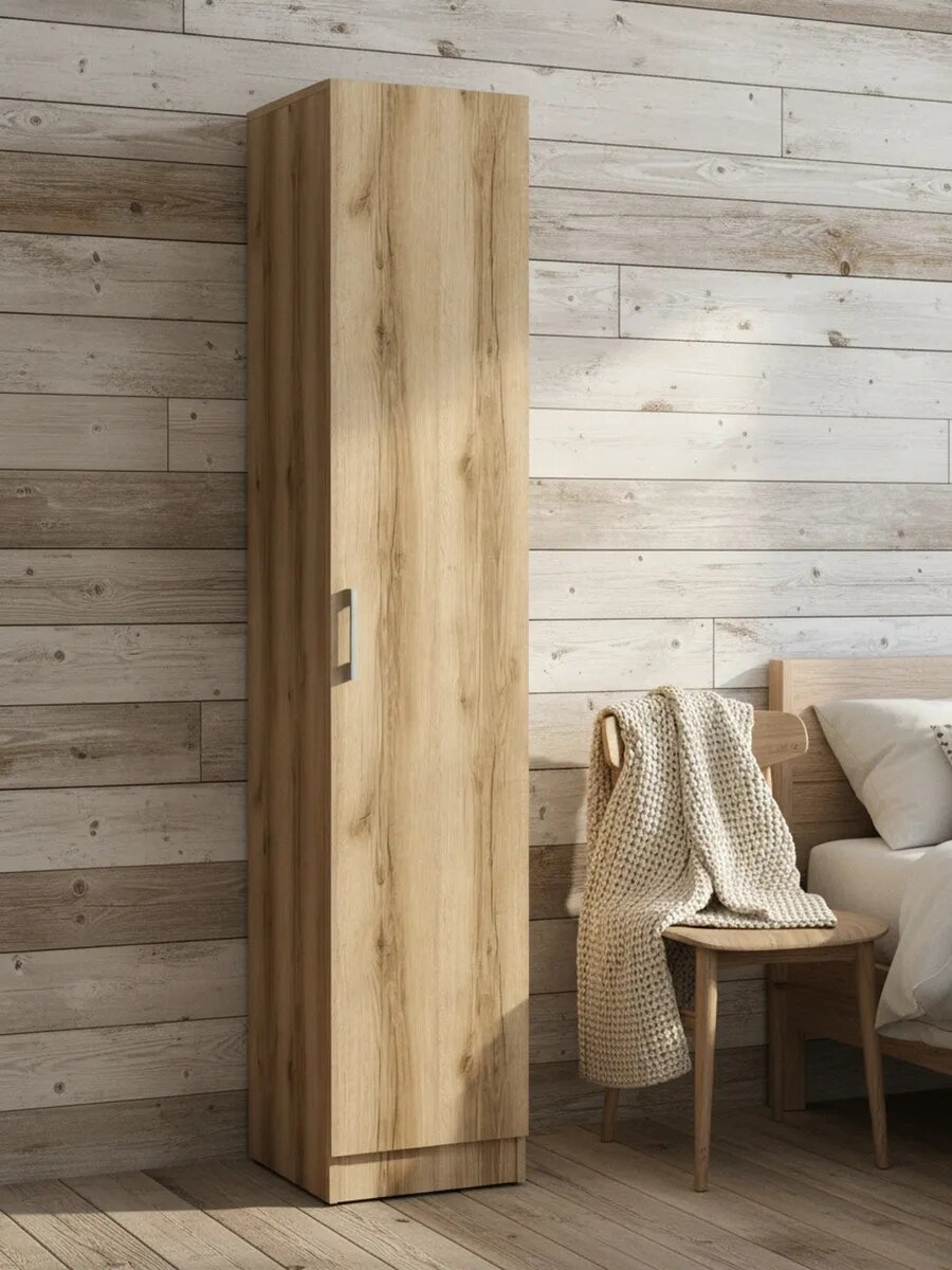 Распашной шкаф пенал FRESTER деревянный для одежды в спальню, от производителя