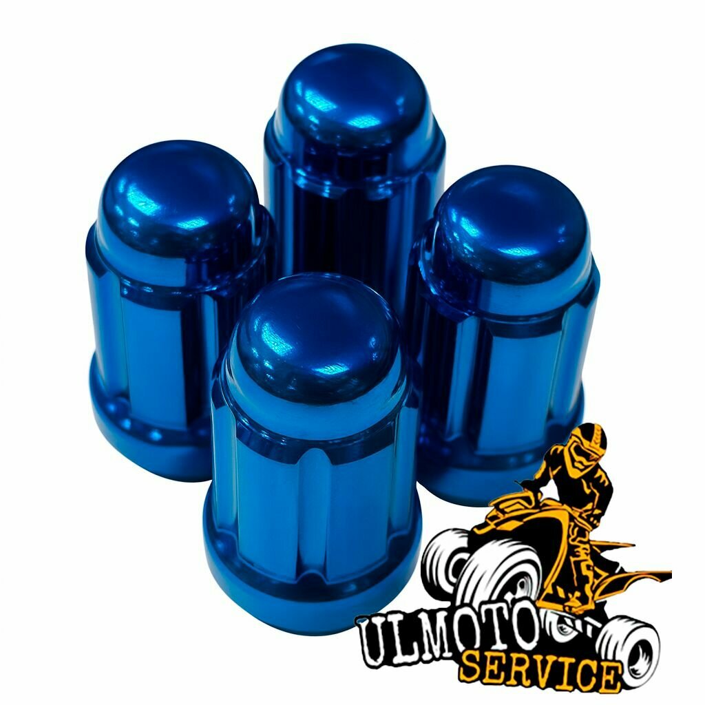 Гайка для колеса M12x1.50 RH/T (синяя) 4 штуки