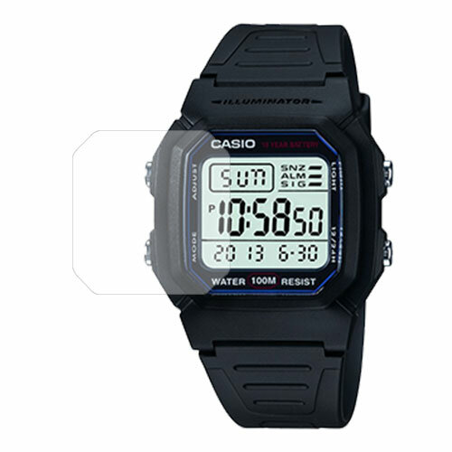 Скрин Мобайл защитный экран для часов Casio W-800H-1AVES из гидрогелевая плёнка прозрачная
