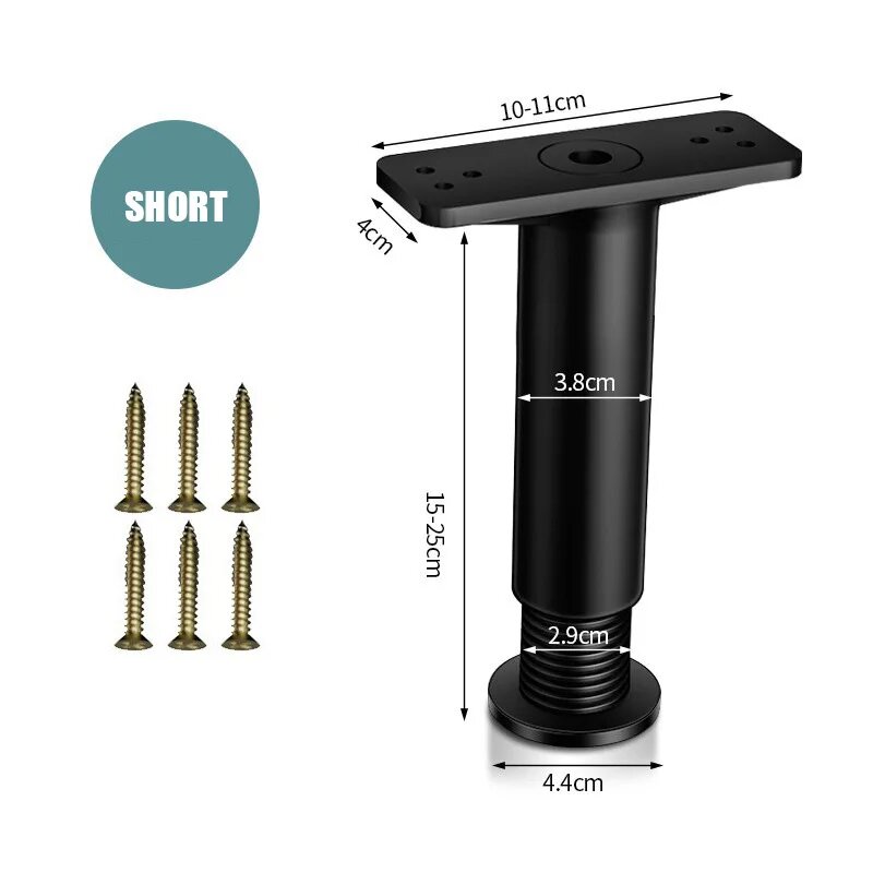 2 Шт, Телескопические Регулируемые Сверхпрочные Опорные Ножки Для Каркаса Кровати И Мебели, Прочный Пластик, Сталь