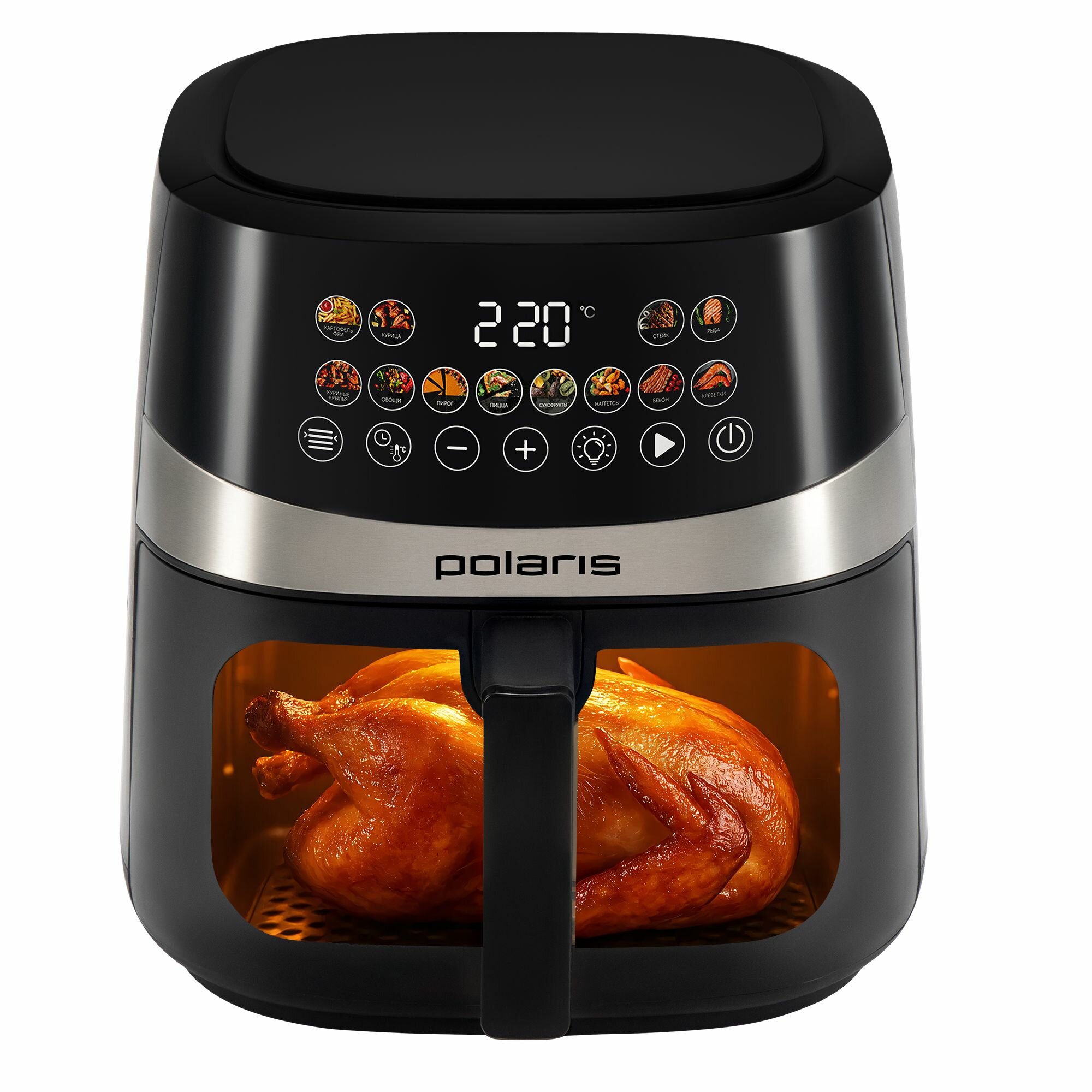 Аэрогриль электрический POLARIS PAF 8005W WIFI IQ Home Черный