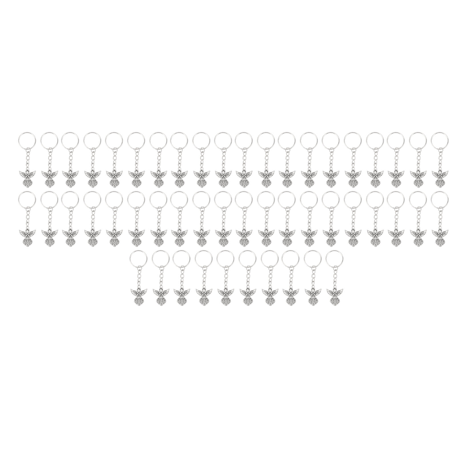 Брелок-подвеска в виде ангела из цинкового сплава, серебряный, винтажный, изысканный, с благоприятным значением, брелок-хранитель