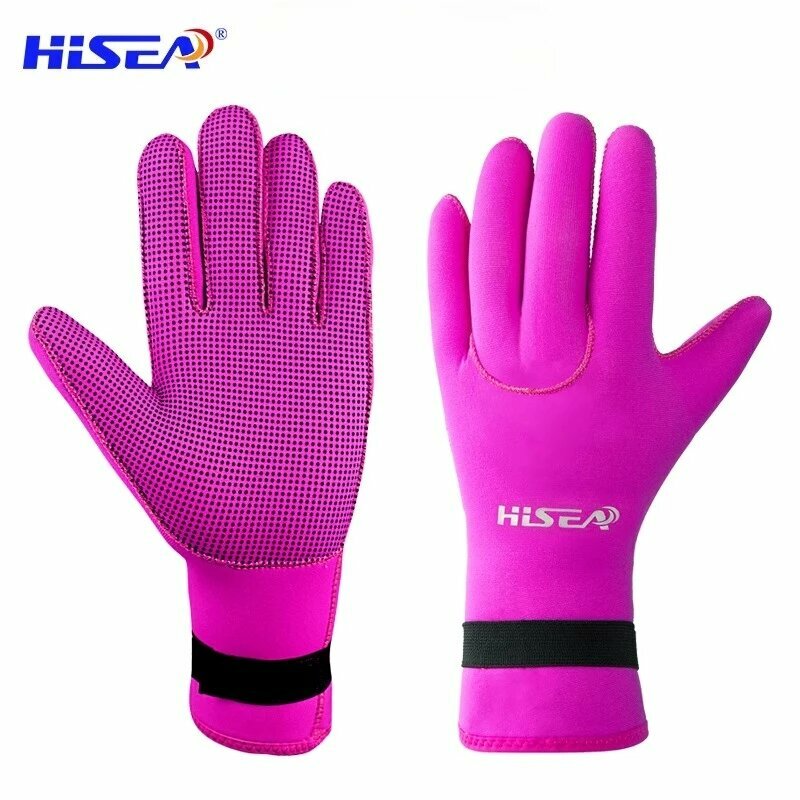 Неопреновые перчатки для дайвинга 3 мм черные Розовый, 005 Rose Gloves, XL