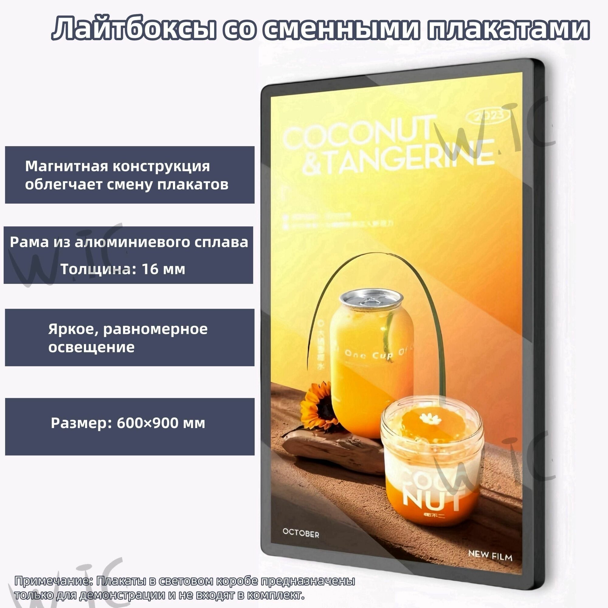 Лайтбокс (lightbox), световой короб со сменным постером