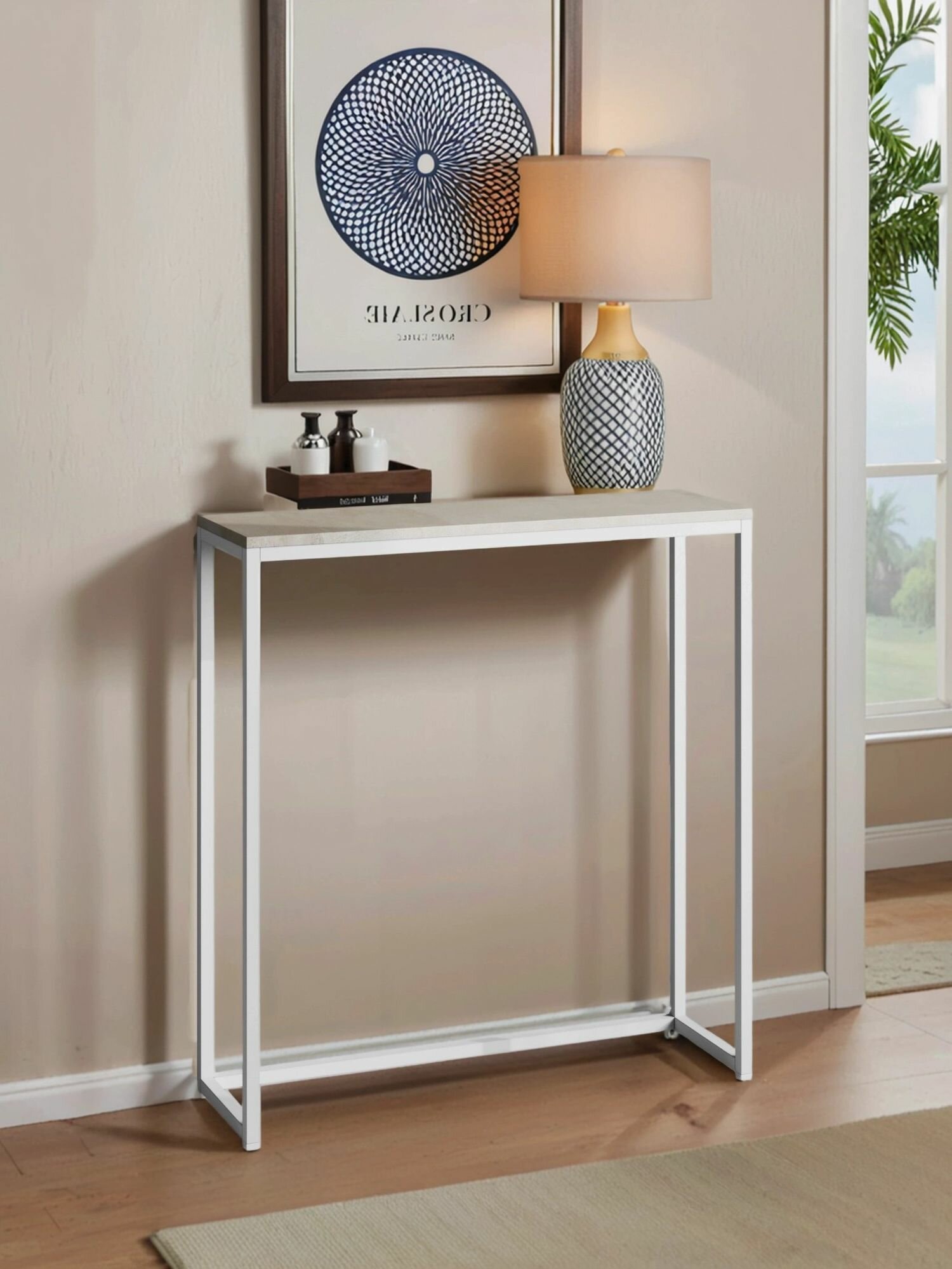 Консольный столик, Цемент, 85х100х25 см