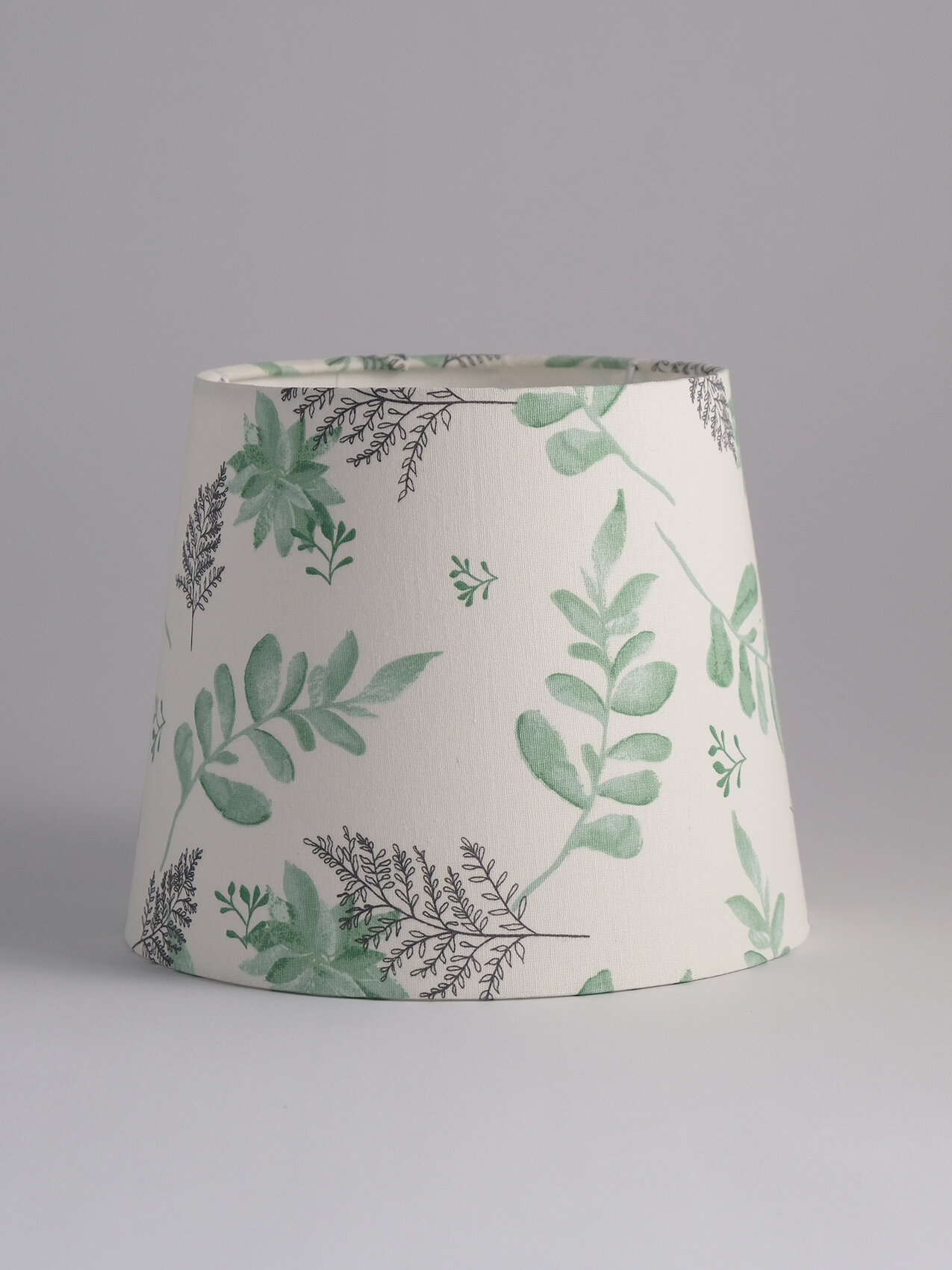 Абажур для настольной лампы, лён "Эвкалипт", конус 25 см