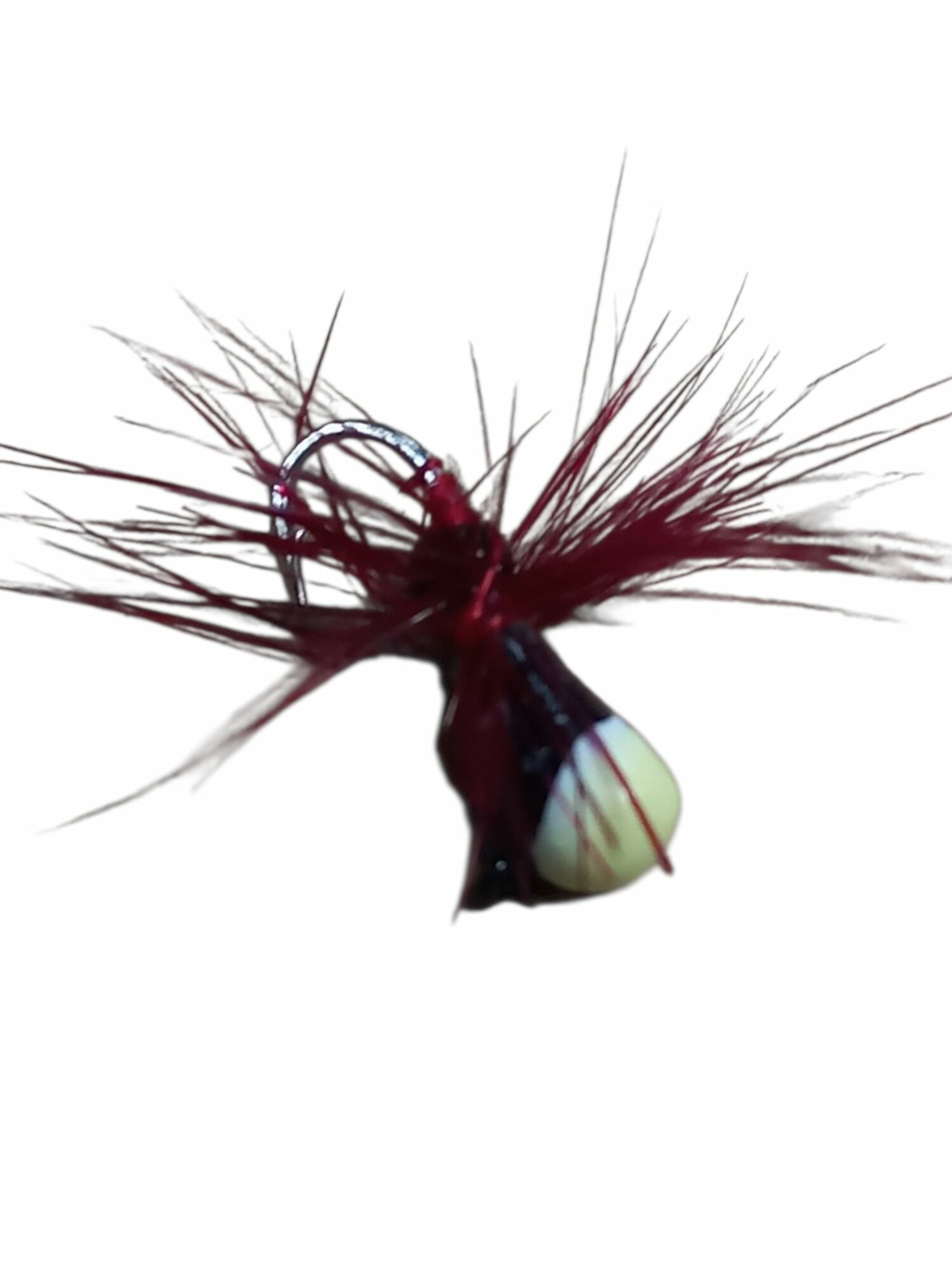 Мормышка вольф Капля с ушком краш муха 4мм 1.10гр 52P фосф (MW-1140F-52P) Helios