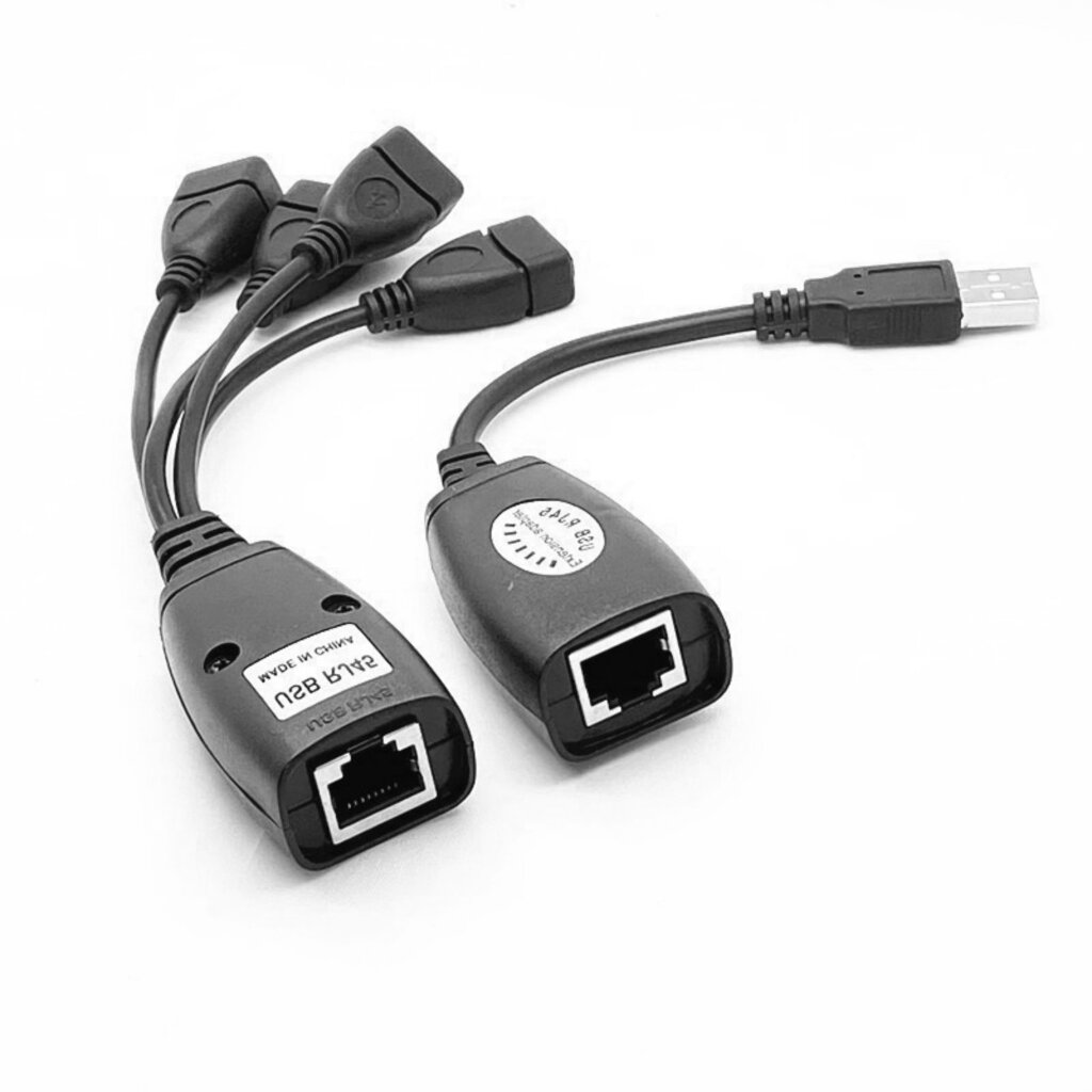 Удлинитель USB RJ45 Усилители сигнала USB По кабелю Cat6 Достигают 50 метров