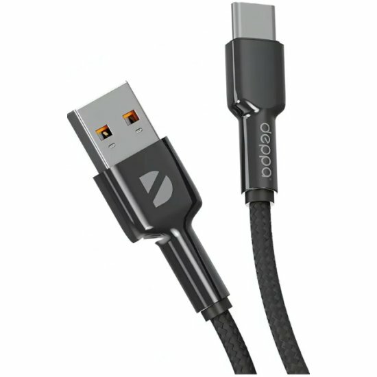 Кабель Deppa Elite USB-A - USB-C, 1м, черный(72507)