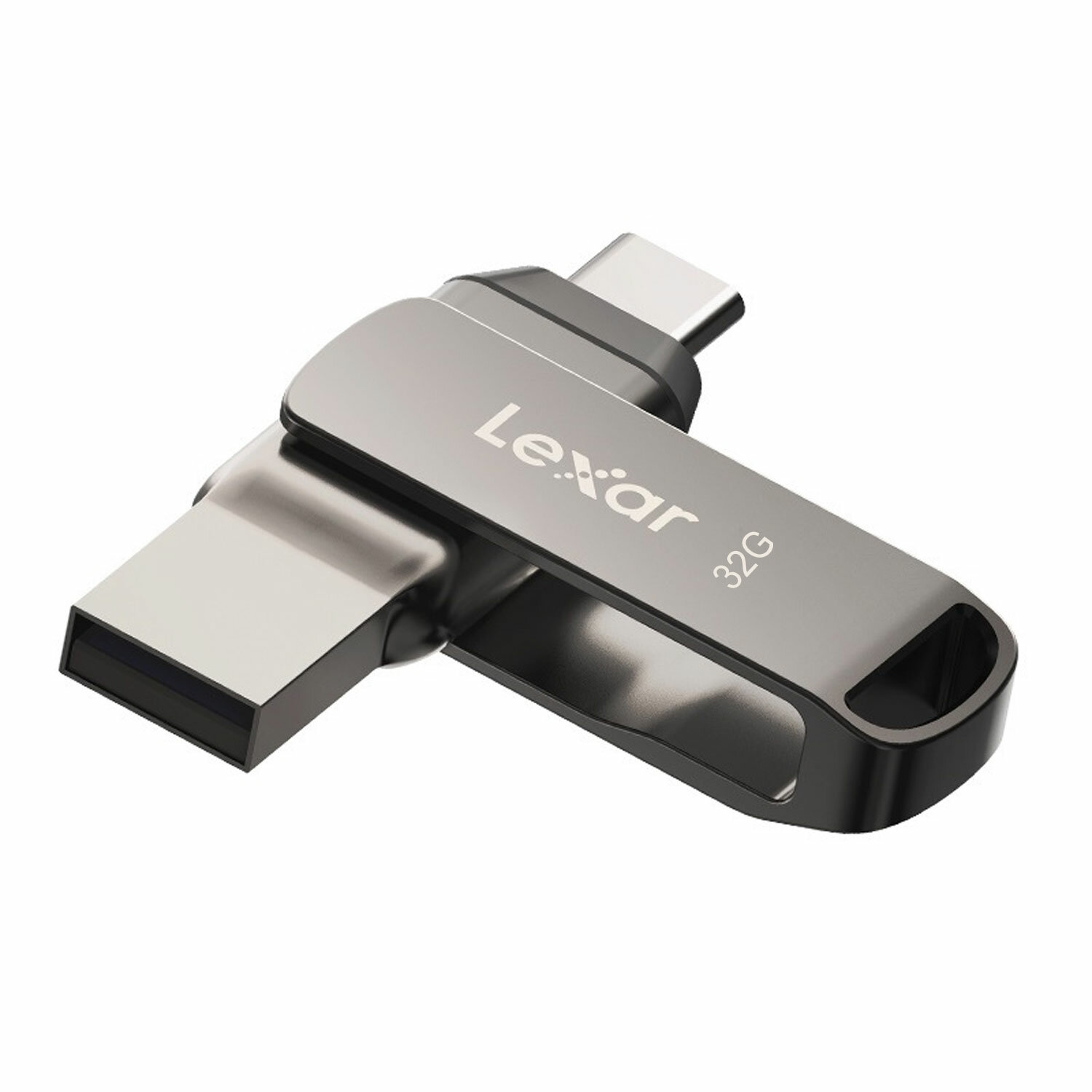 Lexar JumpDrive Dual Drive D30c USB 3.1 Type-C Flash Drive 256GB 128GB 64GB 32GB 130MB/s Memory Stick Type A+Type C для хранения и резервного копирования на телефон/компьютер Серебристый