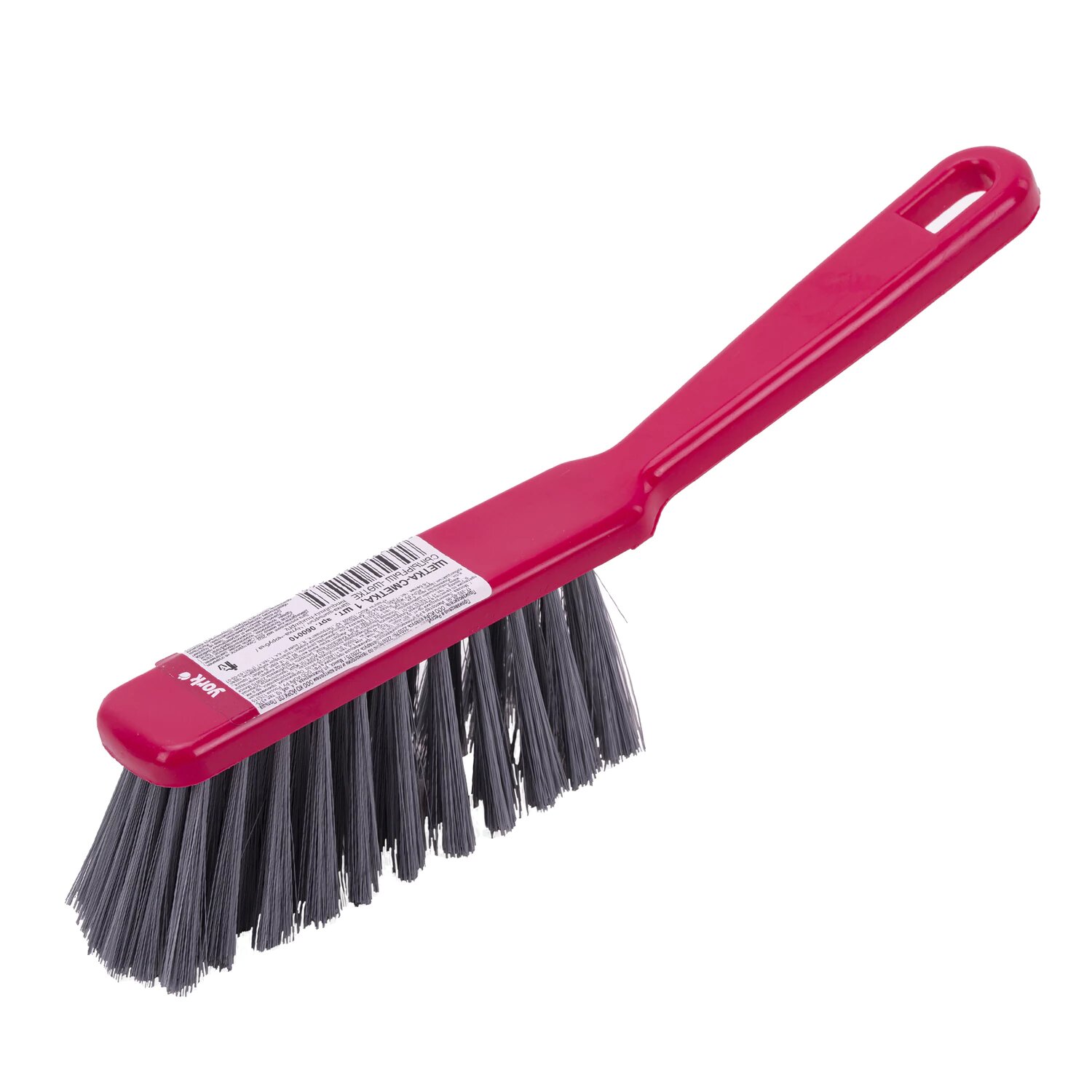 Упаковка 8 шт. Щетка-сметка для уборки, ручка 16 см, длина щетины 5 см, ширина 4 см, пластик, цвет ассорти, YORK, 60010