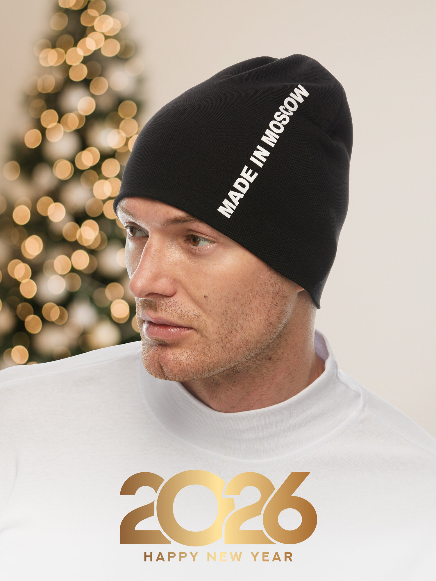 Шапка-бини Осень-зима 2025 для мужчин