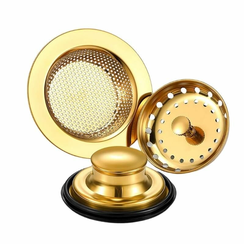Фильтр для раковины из цинкового сплава, Золото