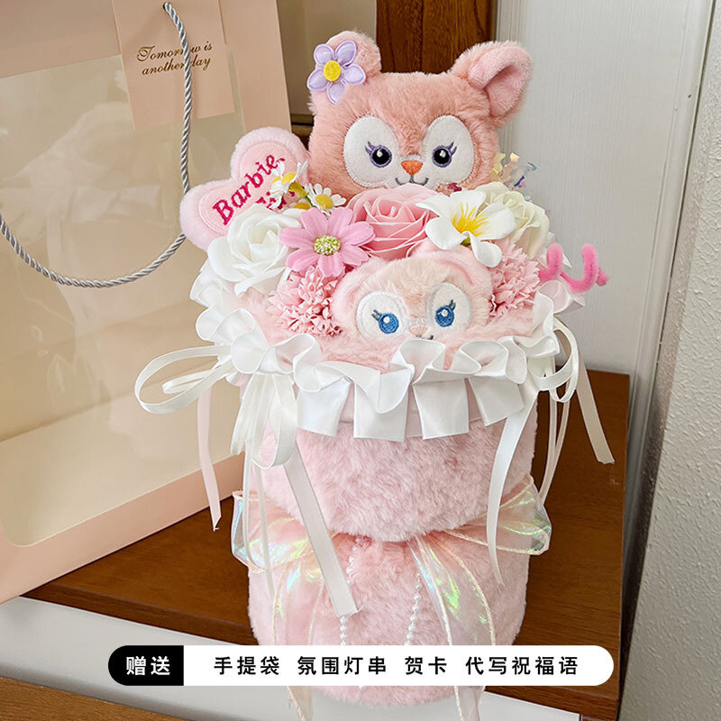 Женский день/8 марта. Букет из плюшевых игрушек Sanrio ко Дню женщин, милый букет из плюшевых кукол, подарок на день рождения, подарок на День святого Валентина для детей/подруг, флорист.