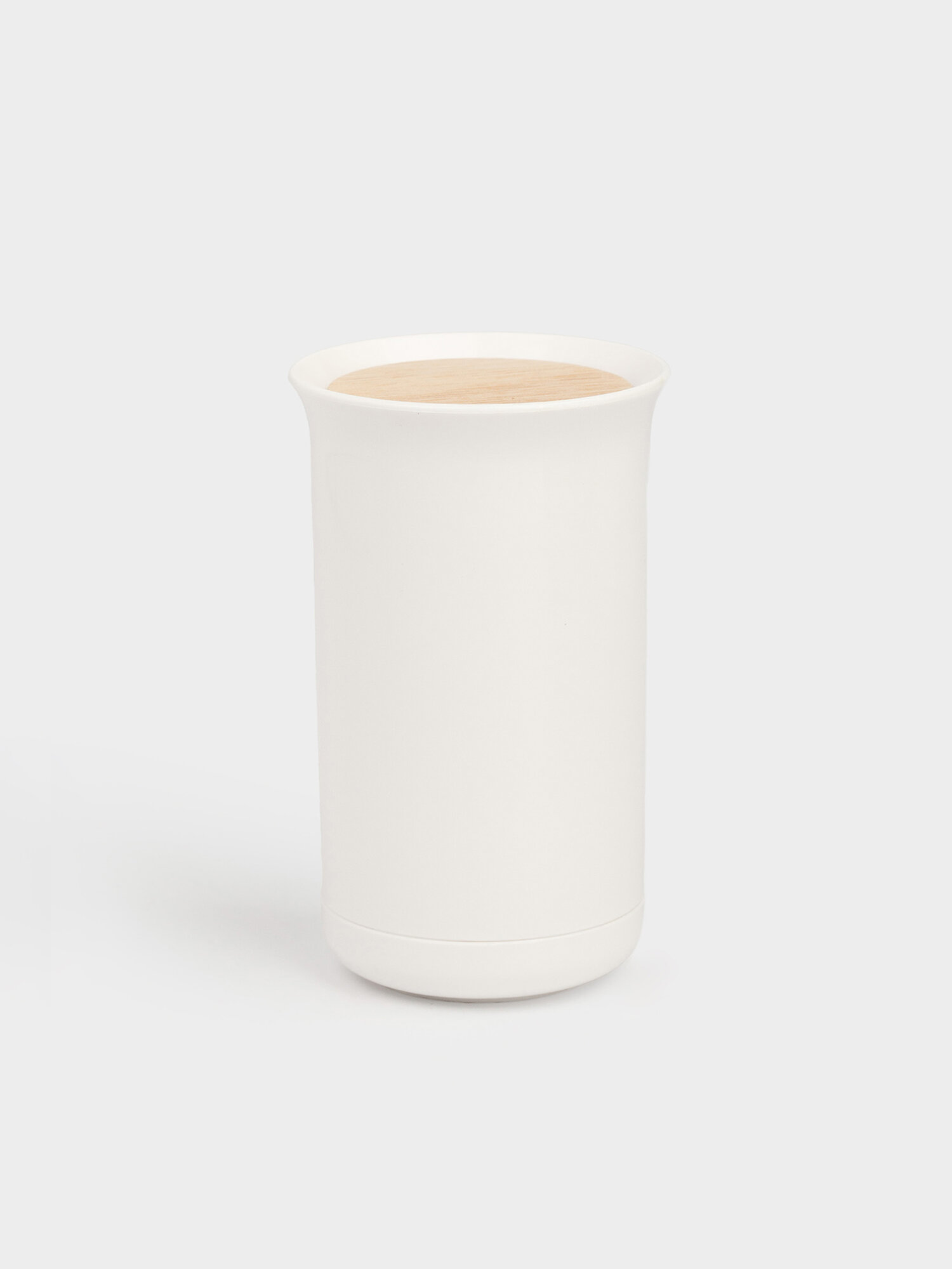 Контейнер для зубочисток, 10 см, пластик/дерево, белый, White style