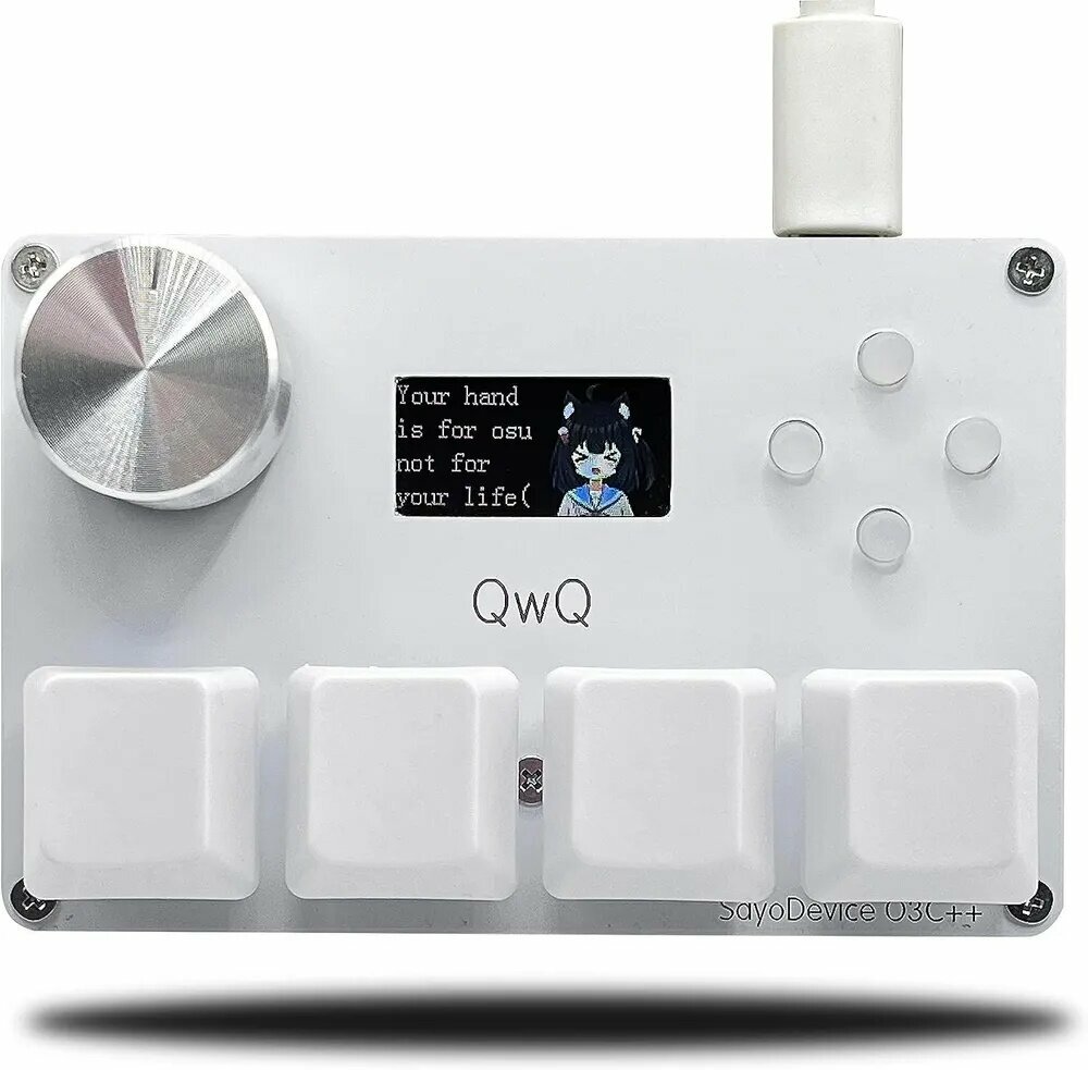 Sayodevice Клавиатура проводная , (Gateron White), Русская раскладка, белый