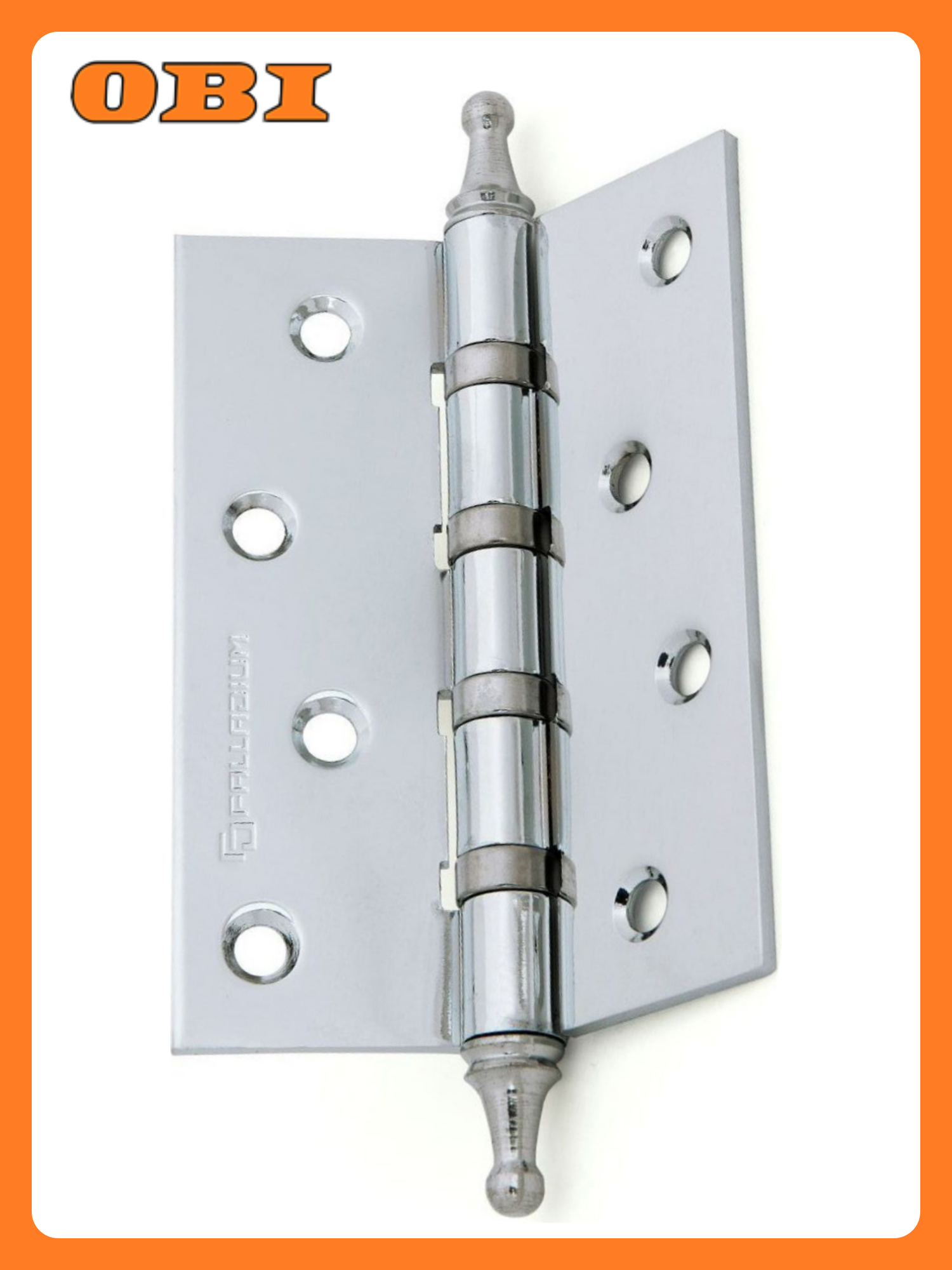 Дверная петля универсальная врезная Palladium N 500 AS-4 100х75х2,5 мм хром