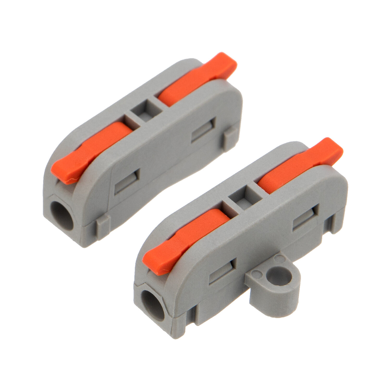 Клемма СМК REXANT 222-421P проходная 1 полюс, с монтажной площадкой 0,08-4 мм², серая, 50 шт.