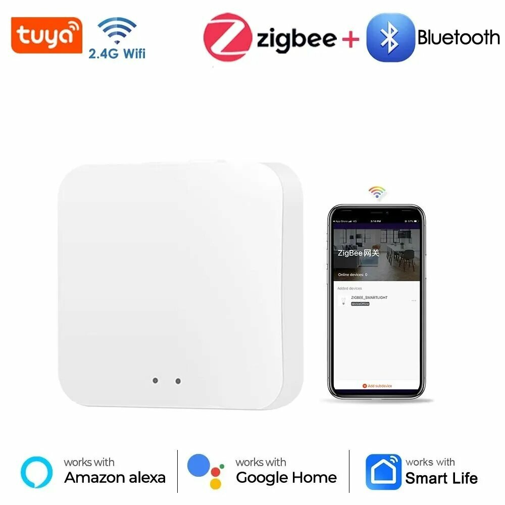 Умный шлюз Zigbee, ZigBee3.0+BLE5.0, хаб с несколькими моделями, Tuya Smart life, умный дом