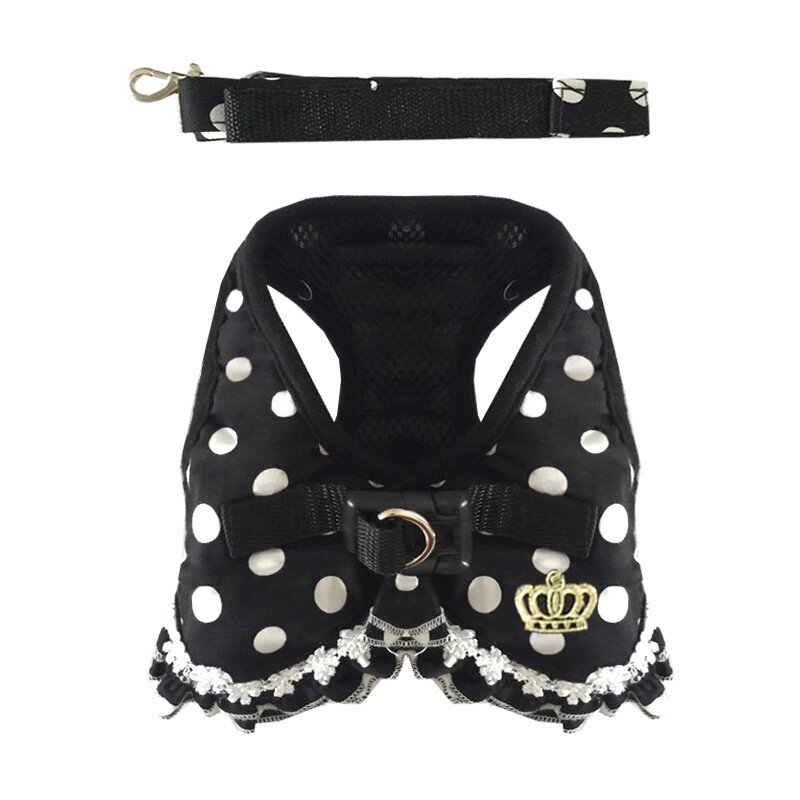 Жилет в стиле кошки, милый поводок для груди и спины, тяговый поводок для собак, нескользящая одежда для собак