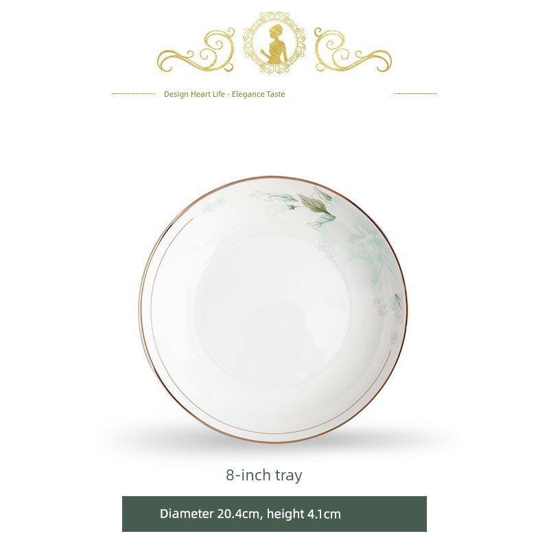 Новый набор посуды 2025 года для дома: тарелки и миски, легкий люкс и высокое качество, керамический фарфор из