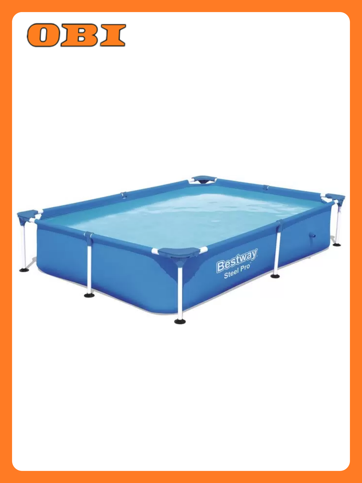 Бассейн каркасный прямоугольный Bestway Steel Pro, 221х150х43 см