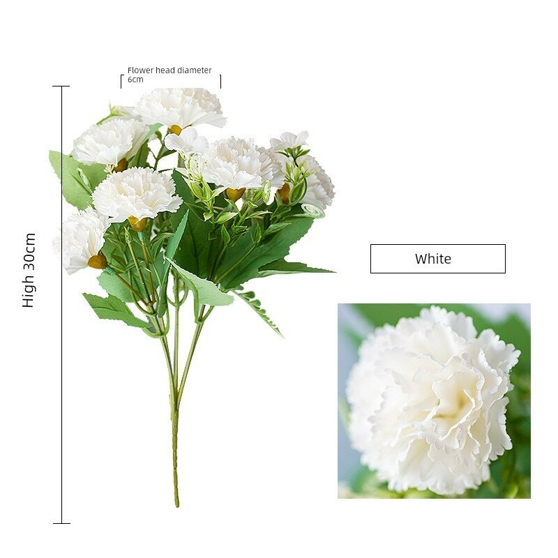 Маленькая гвоздика, искусственный цветочный букет, цветочная композиция, пластиковый цветок, украшение для дома,