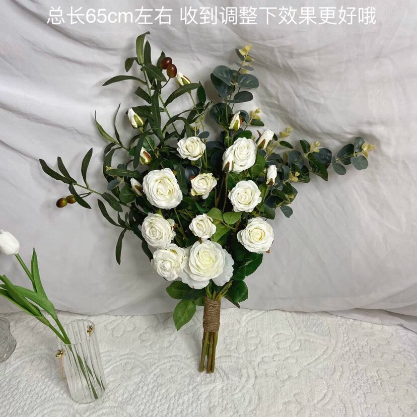 Свадебный букет для фотостудии, фотосъемки в путешествиях, искусственный букет невесты в корейском стиле, реквизит для