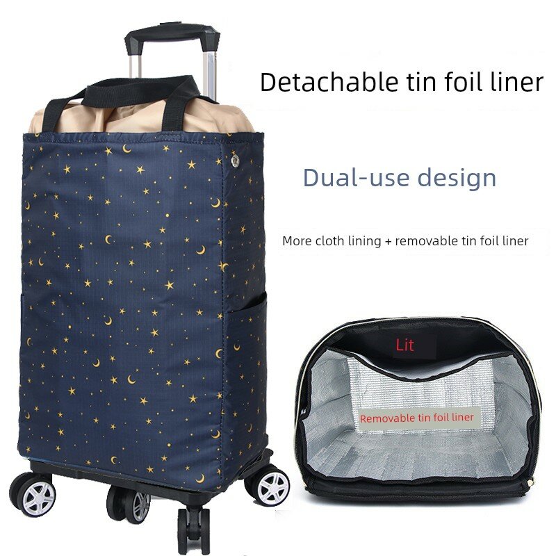 Тележка-органайзер на колесиках, сумка-тележка, хозяйственная сумка, тележка для покупок, ручная тележка, складная