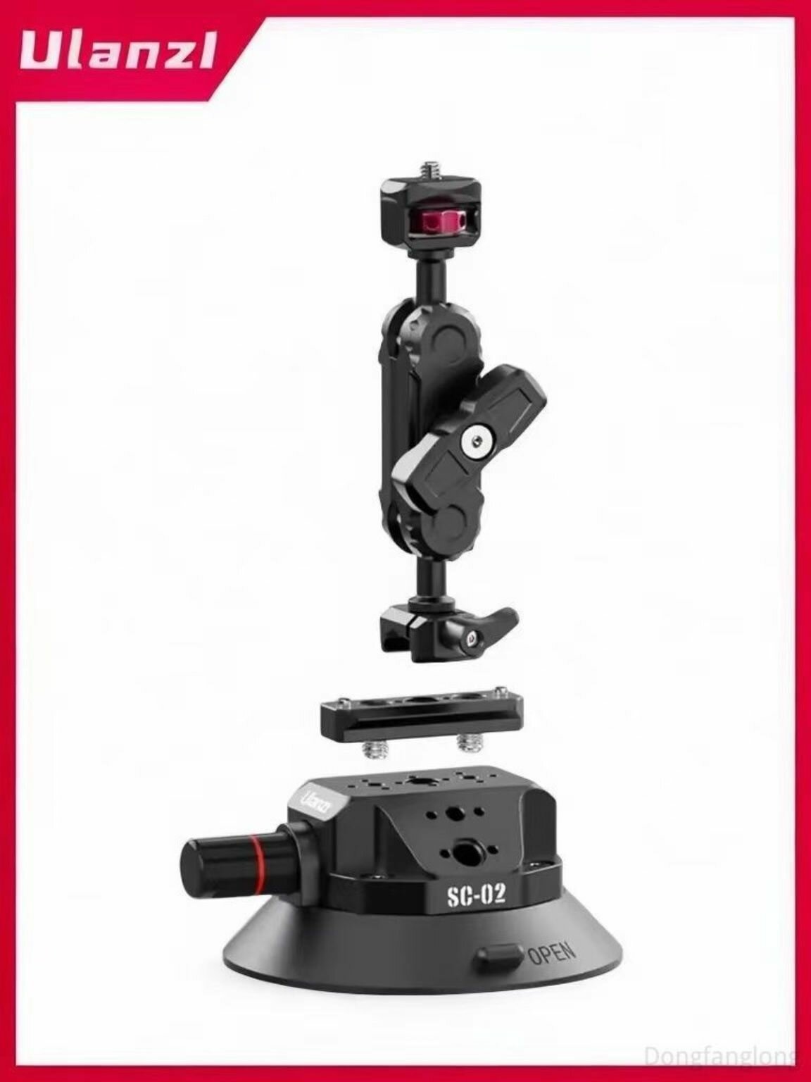 Кронштейн держатель на присоске для Камеры / Телефона / GoPro Ulanzi SC-02 3кг Содержит кронштейн для gopro