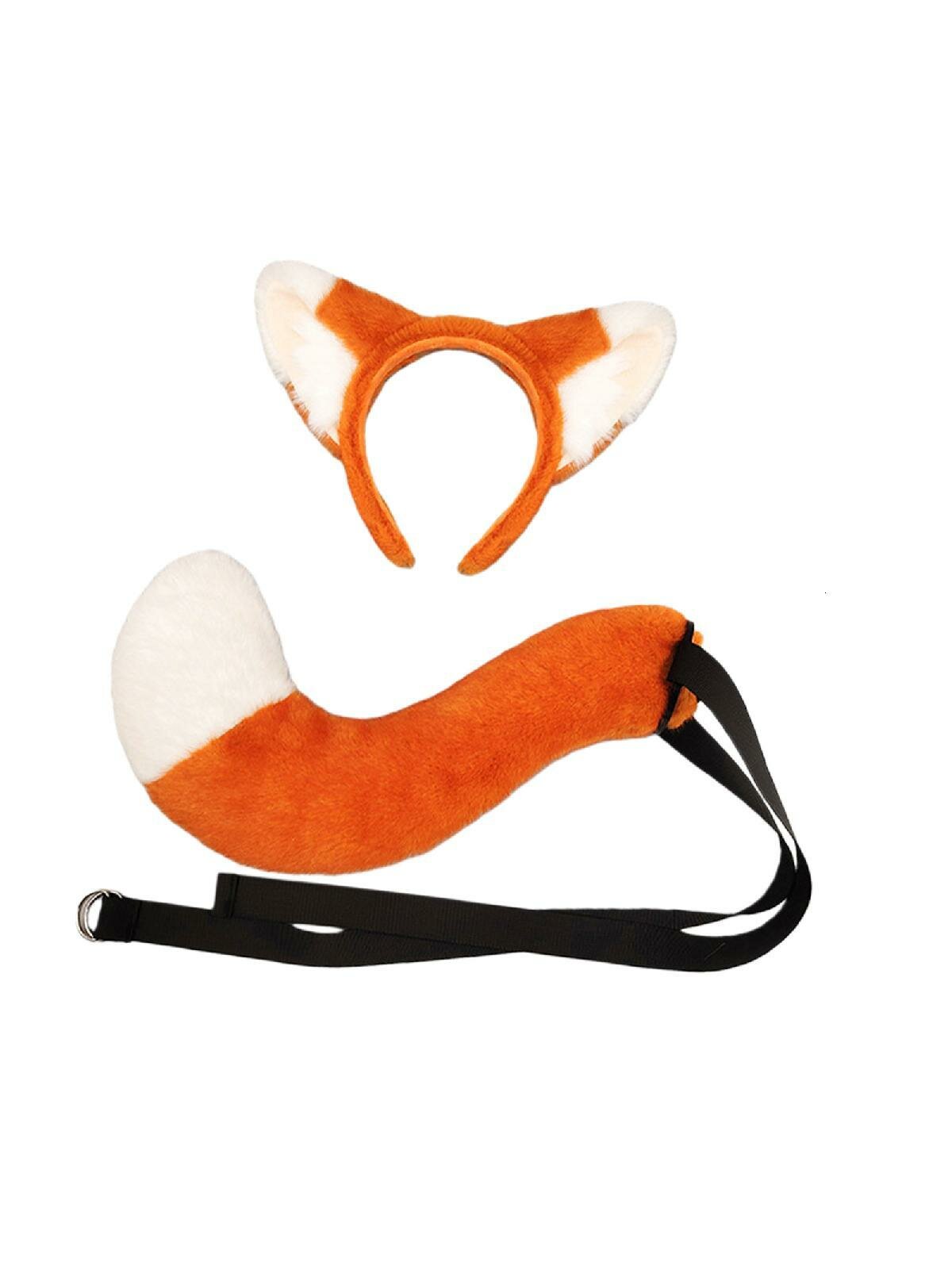 Лисьи уши и хвост для аниме-косплея, Или белый комплект