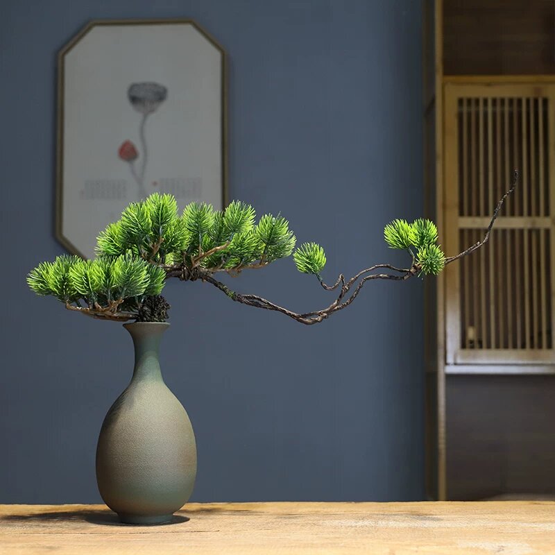 Повседневная современная керамическая ваза, дзен-украшения, цветочная композиция для гостиной в японском стиле,