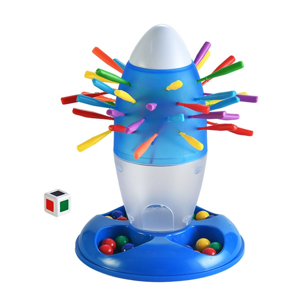 Interactive Rockets Pull Sticks Educational Board Game Toy For Kids Color Matching Fine Motor Skill Training Puzzle Toy