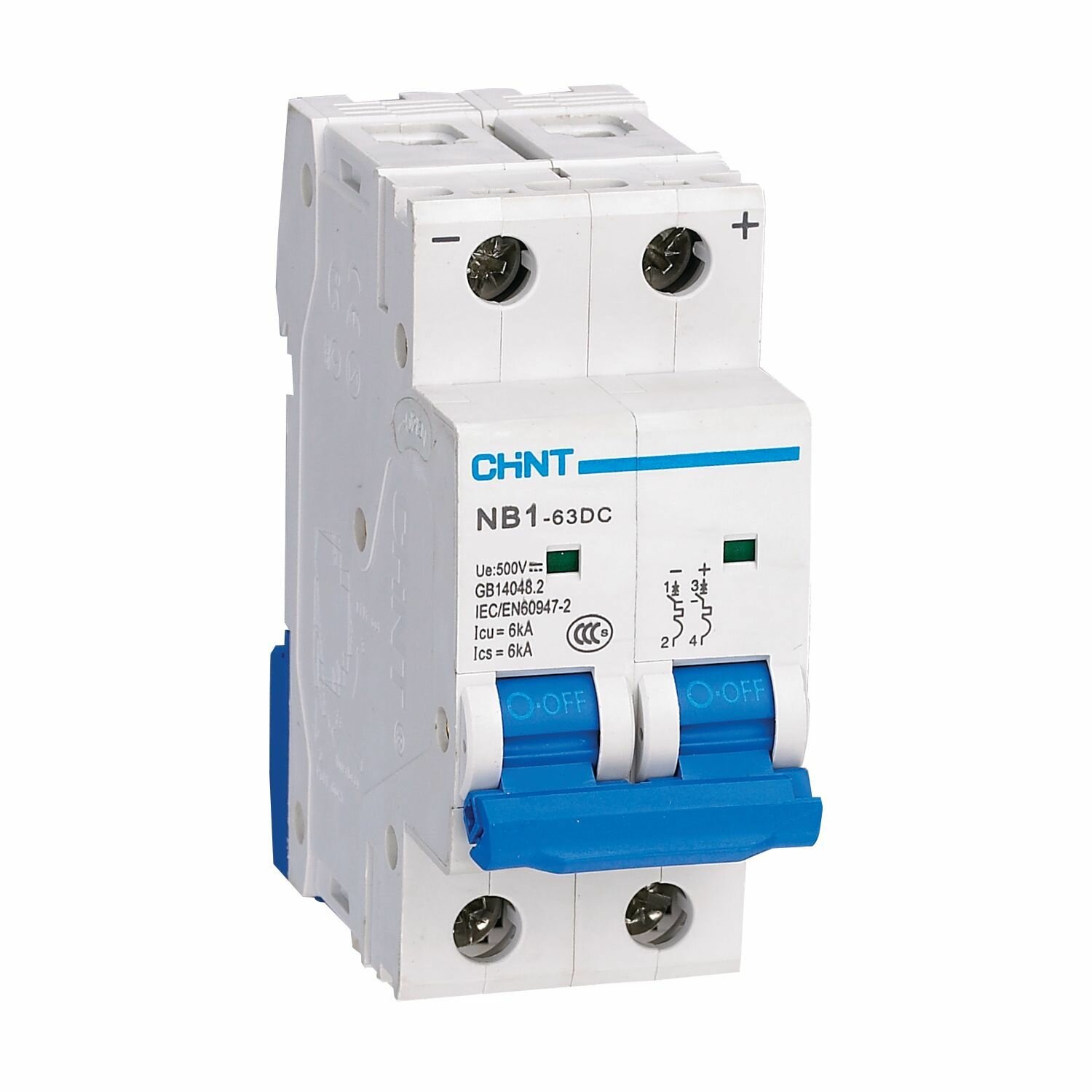 CHINT Авт. выкл. пос. тока NB1-63DC 2P C16A DC500В 6kA (R), 182720
