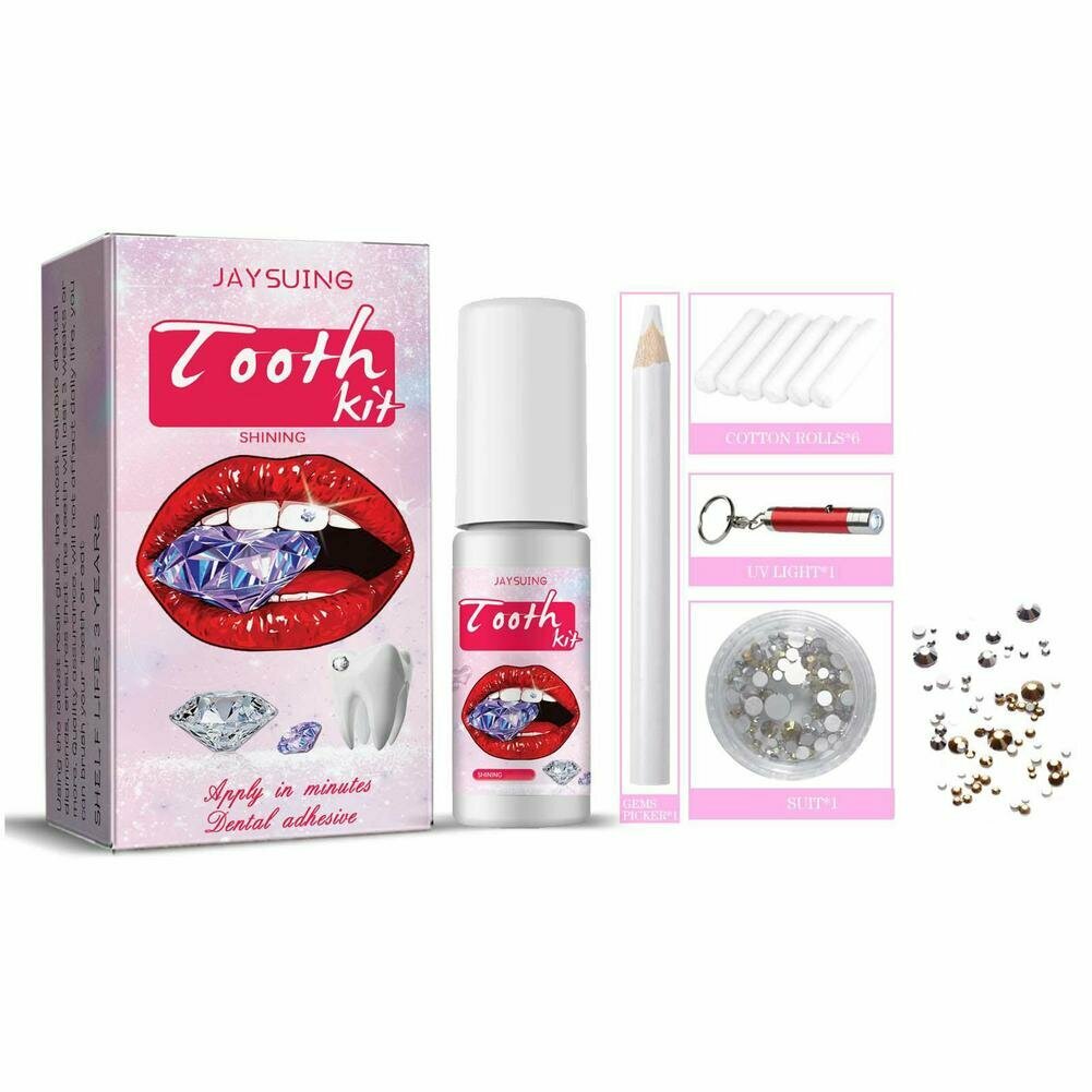 Розовый набор камней для зубов для косплея, сценический макияж персонажа