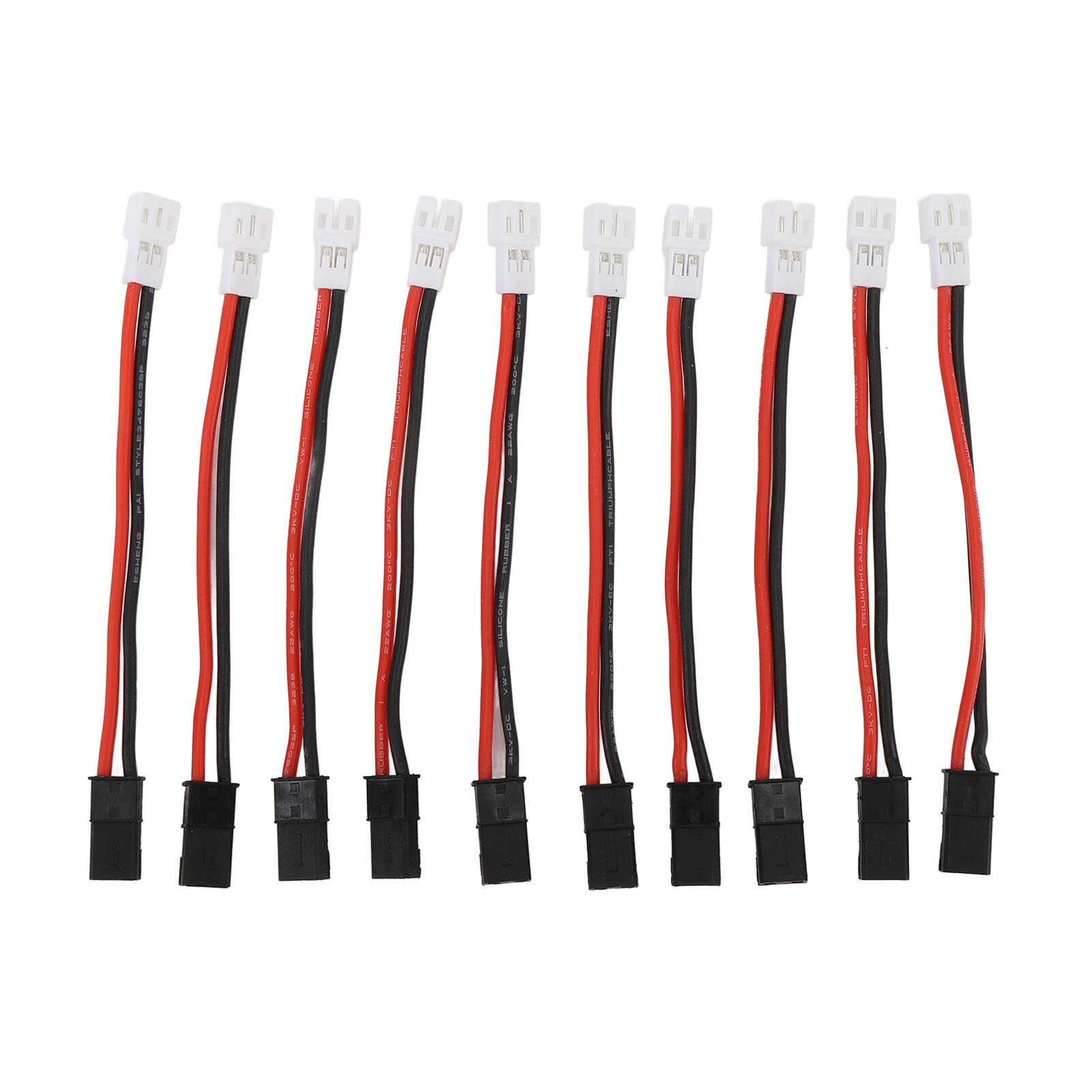 10 шт. кабель-адаптер двигателя RC, силиконовый медный кабель-адаптер RC батареи к гнездовому разъему PH2.0 65 мм