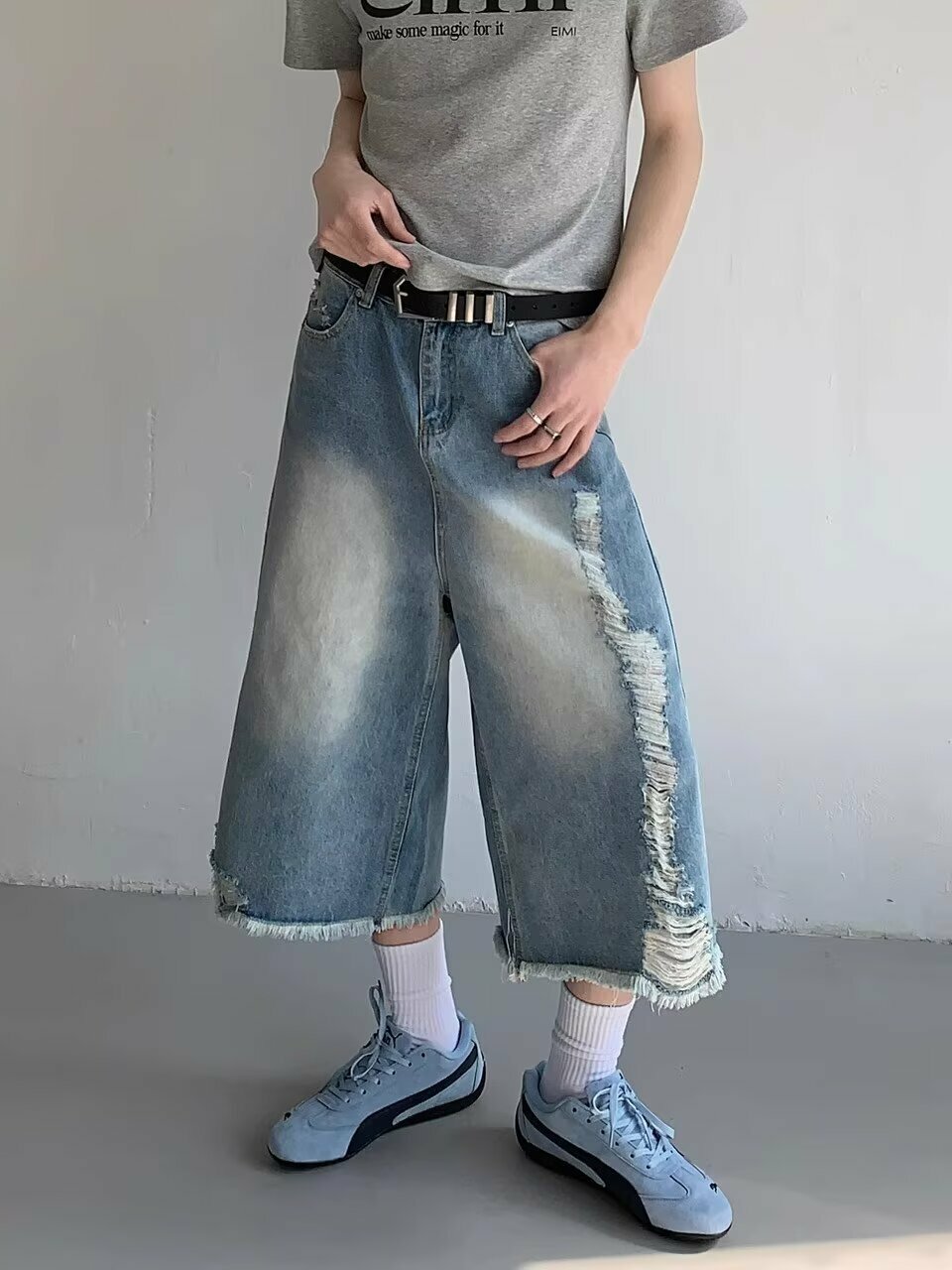 Тренд RONG CH Женские Джинсы Карго Многокарманные Нисше Деним, Размер_S